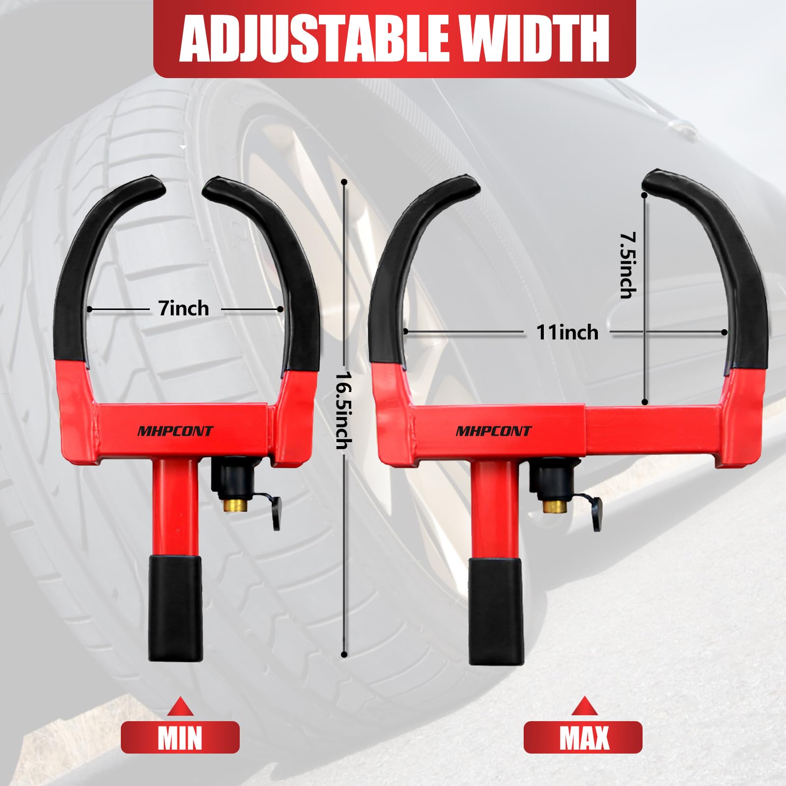 Snapklik.com : Wheel Lock Universal Trailer Wheel Lock Adjustable ...