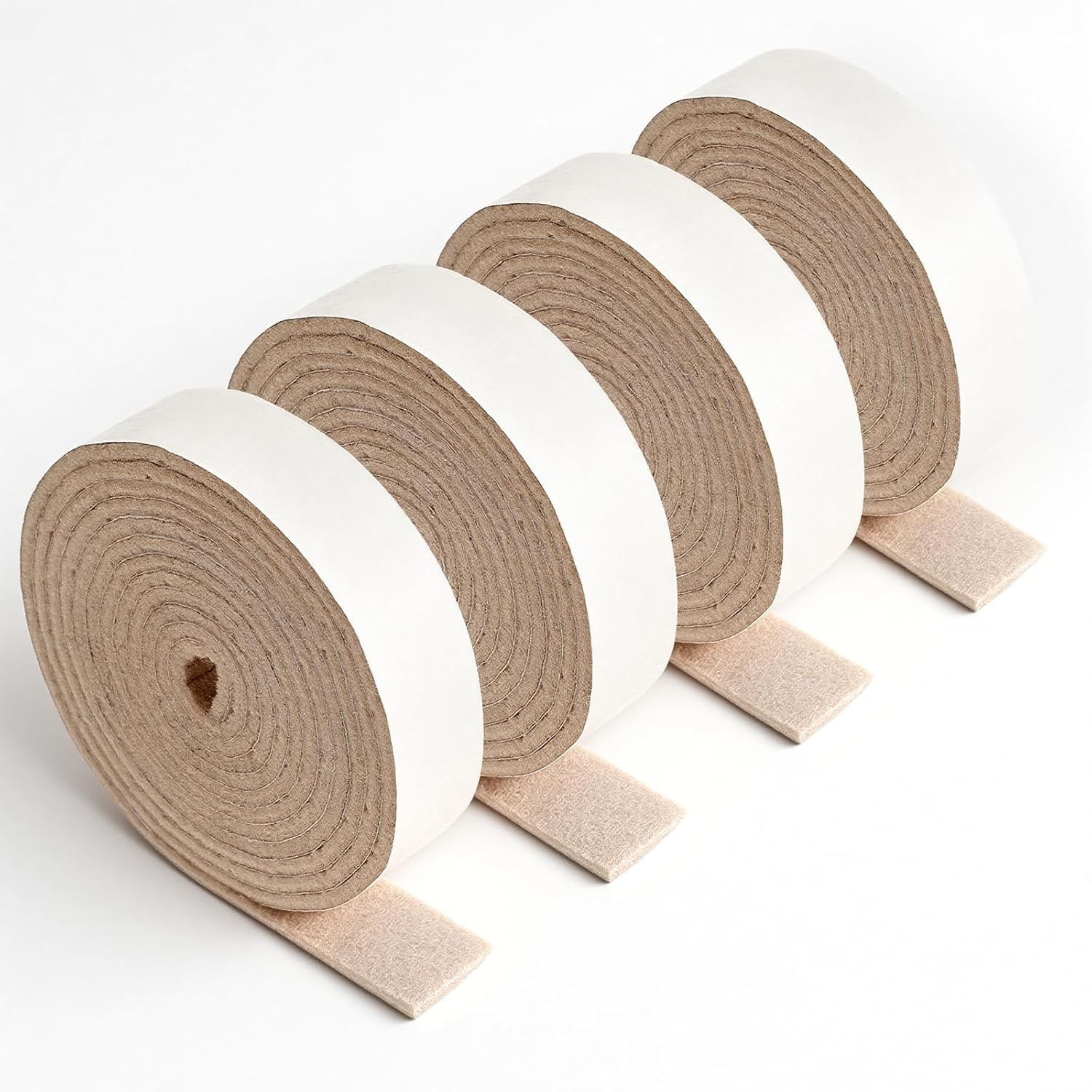 Felt Strips with Adhesive Backing, 4 Rolls 1/2 x 60 Inch Felt Tape ...