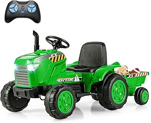 HONEY JOY Kids Ride On Tractor, 12V Battery Powered Electric Tractors ...