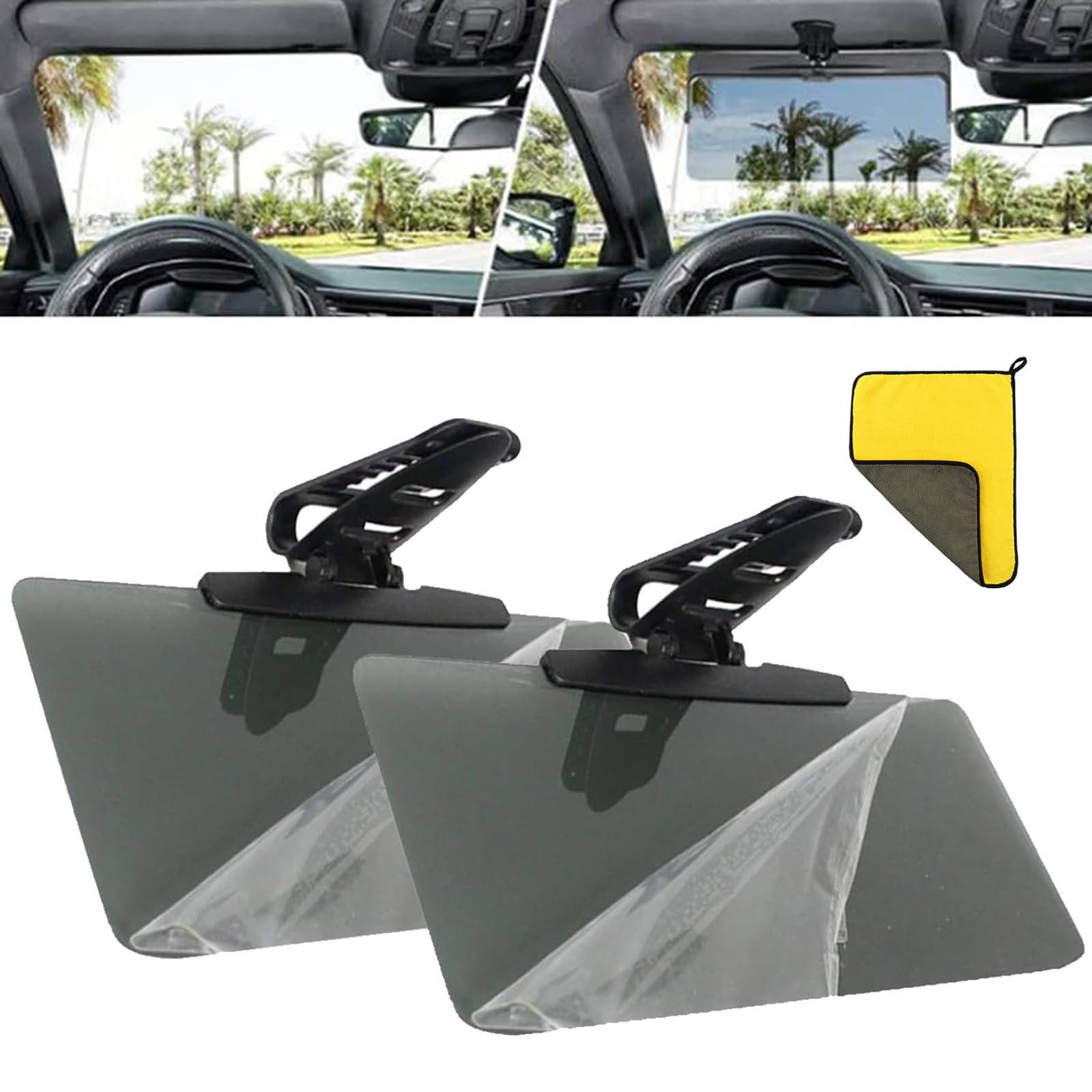 Amazon.com: Universal Car Sun Visor with Polarized Glare Protection ...