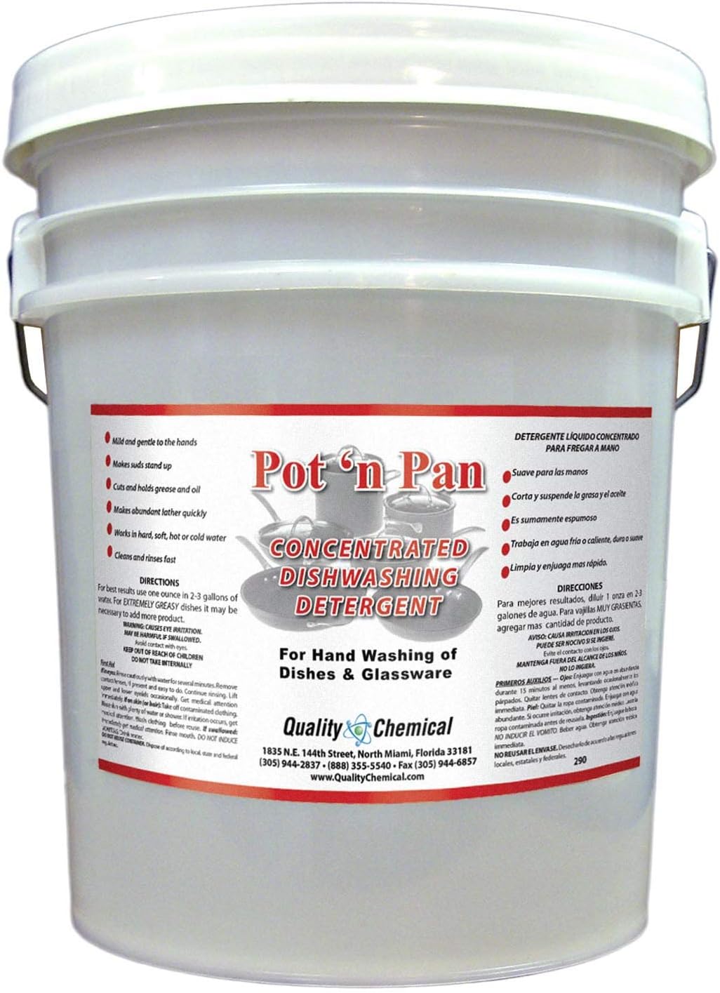 Amazon.com: Quality Chemical Pot 'N Pan Dish Soap Liquid - Sparkling ...