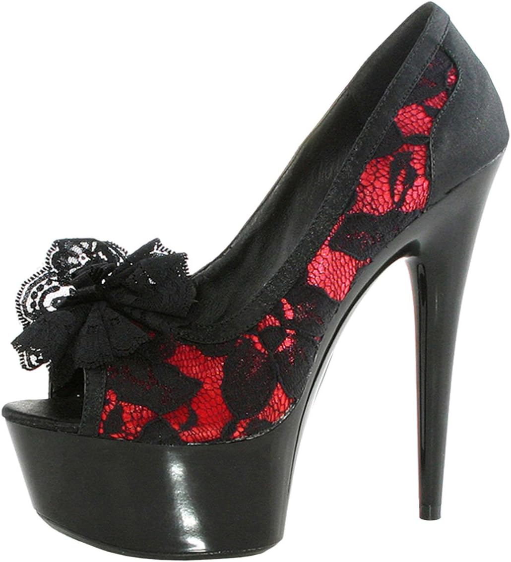 Amazon.com | Ellie Shoes Women's 6 Inch Heel Platform (Black;5 ...