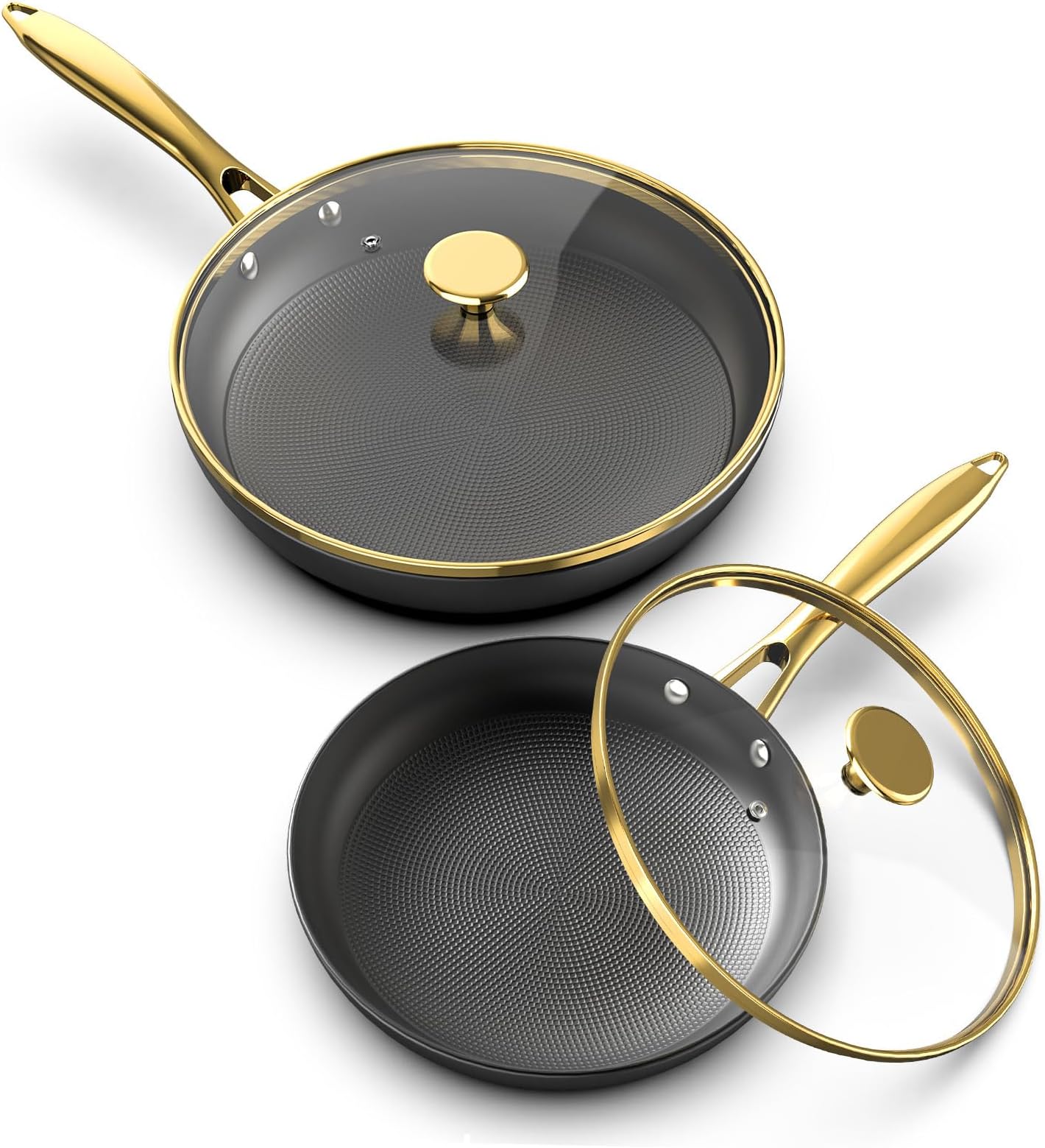 Amazon.com: imarku 12 Inch Non Stick Frying Pans with Lid, Long Lasting ...