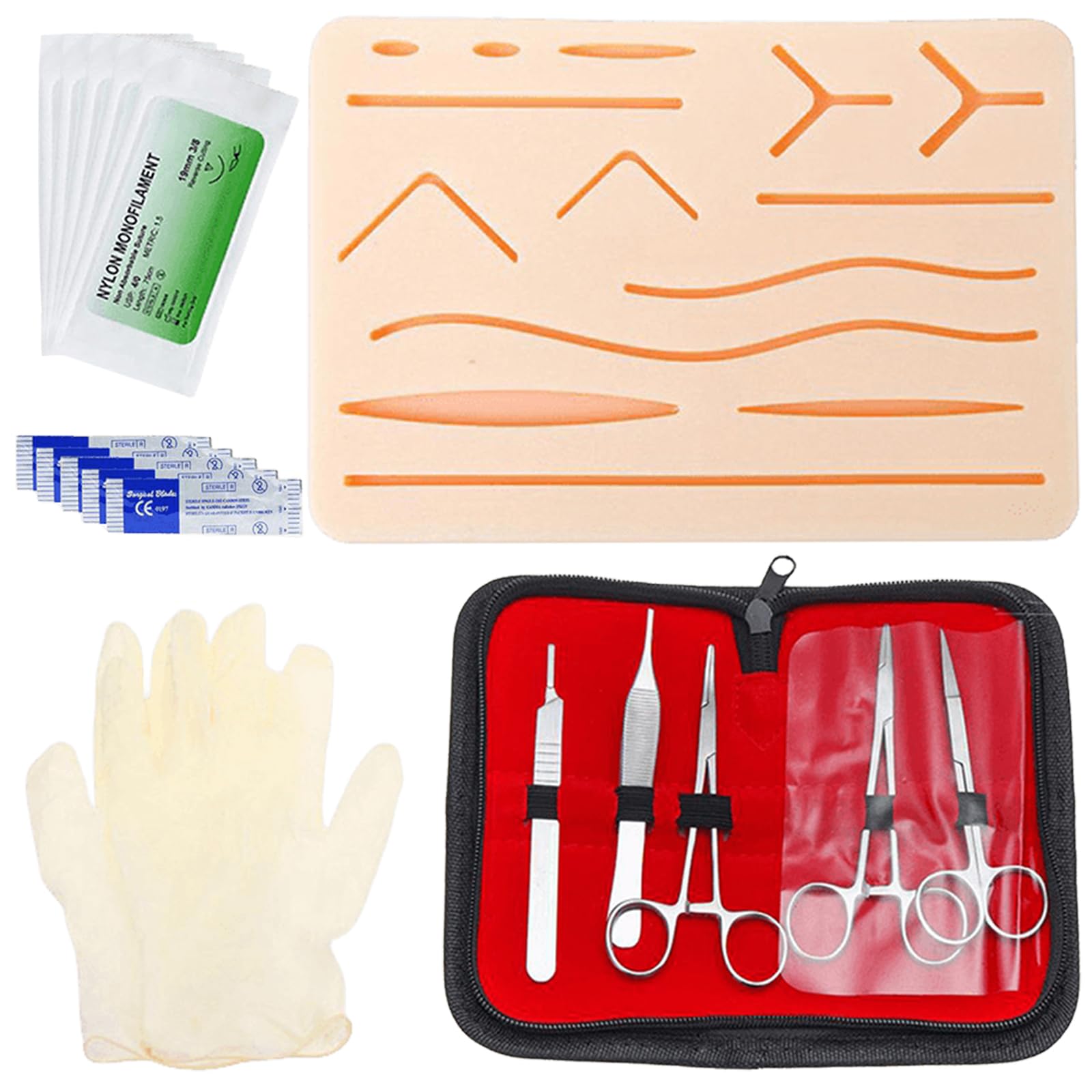 Skin Pad Suture Suture Practice Pad Durable Embedded Two Layers Meshes ...