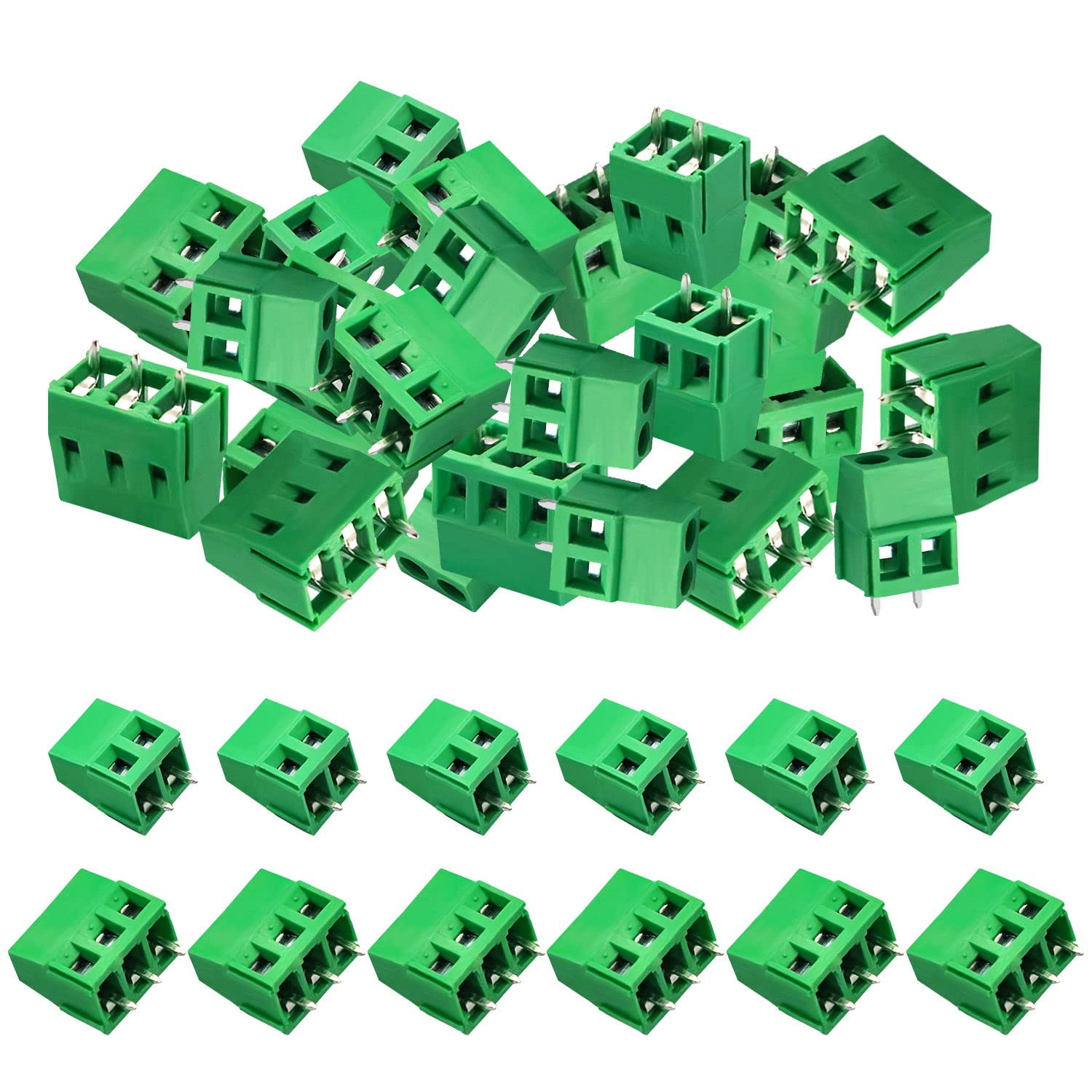 Snapklik.com : CenryKay 60PCS 2 Pin & 3 Pin 5.08mm Pitch PCB Mount ...