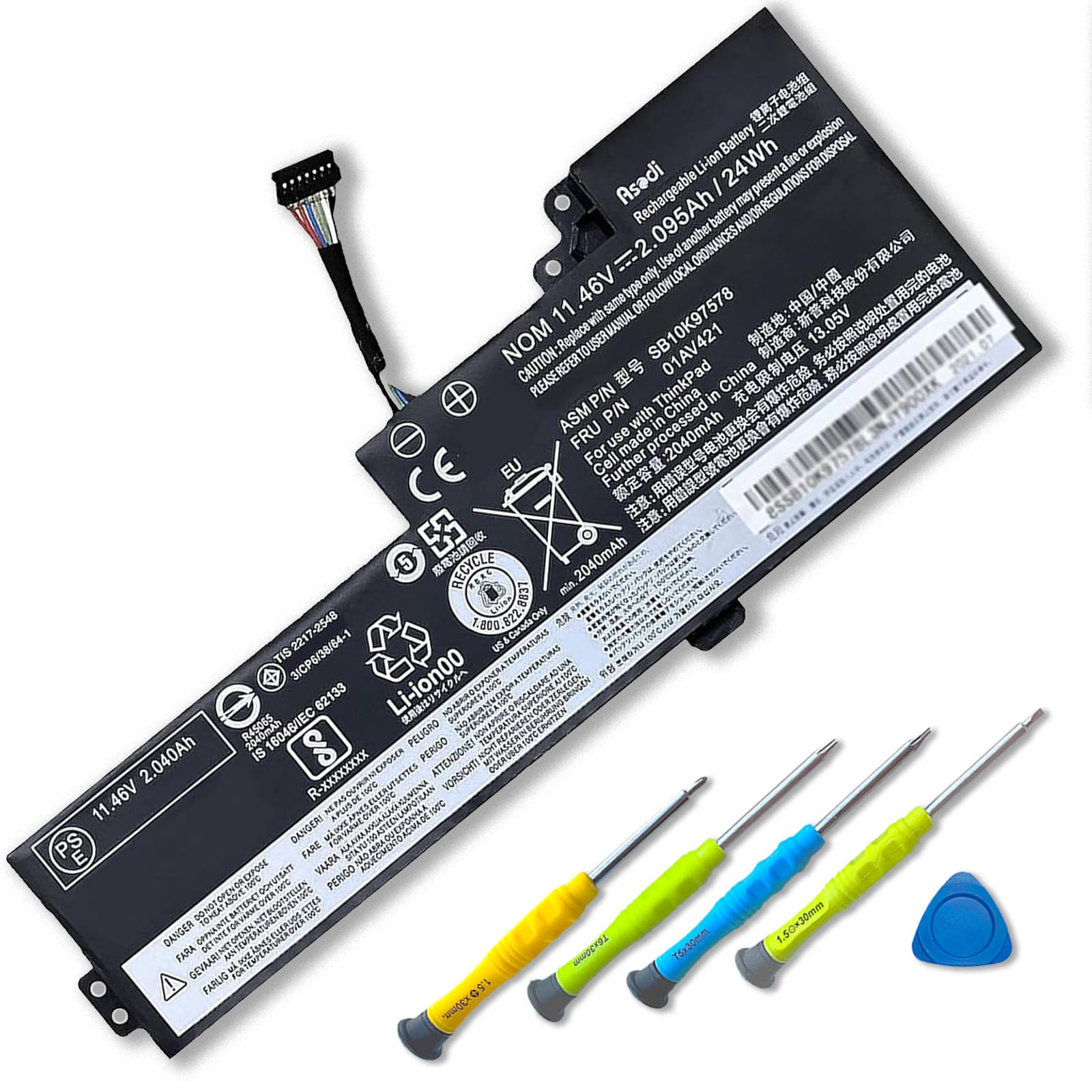 Amazon.com: ASODI 01AV421 01AV419 T470 T480 Laptop Battery for Lenovo ...