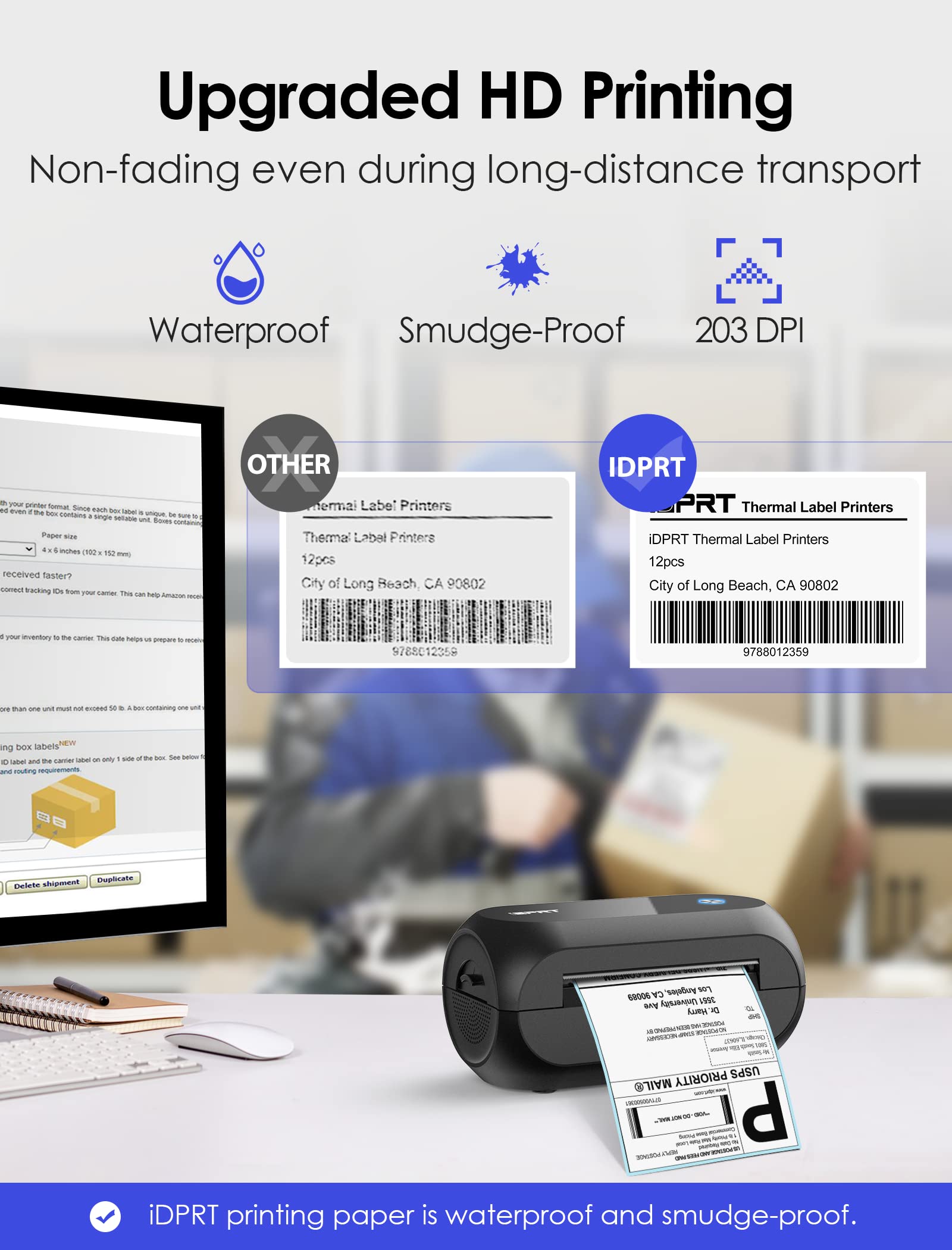 Snapklik.com : iDPRT Thermal Label Printer For Shipping Packages ...