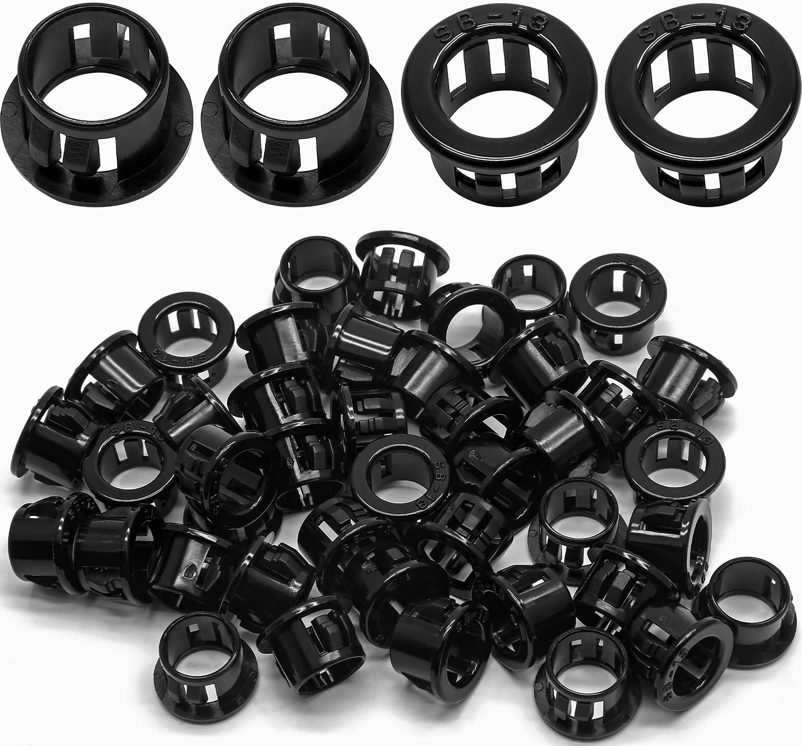 Amazon.com: Uenhoy 50 Pcs Black Snap Bushing 1/2" Mounting Dia Nylon ...