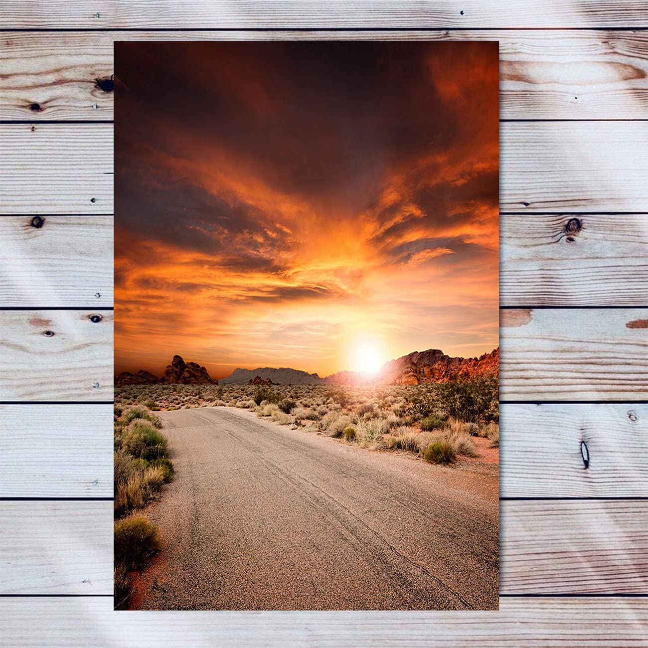 Desert Highway Sunset