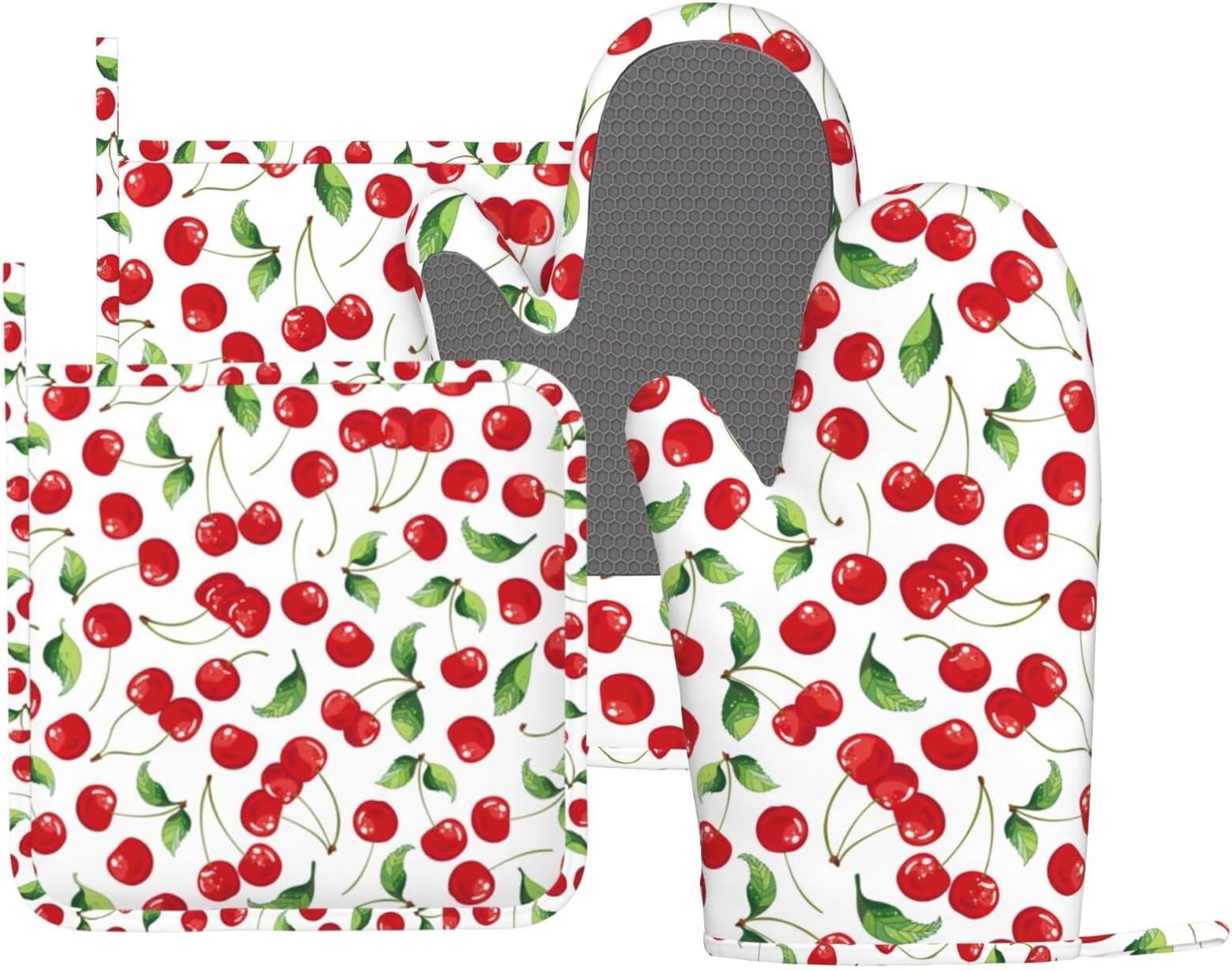 Amazon.com: Kate Spade New York Cherry Dot Kitchen Towel, Oven Mitt ...