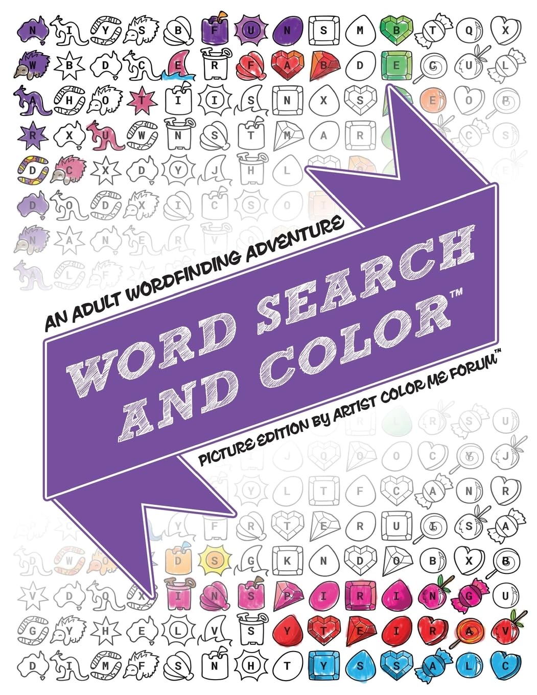 Amazon.com: Word Search And Color: An Adult Coloring and Word Finding ...
