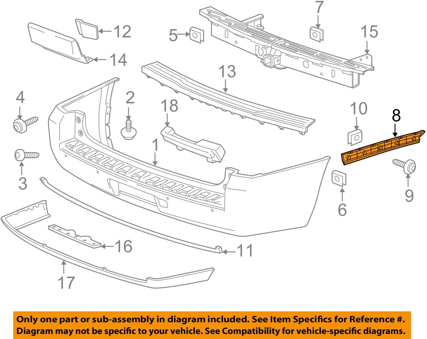 Amazon.com: GM 22806432 GUIDE,RR BPR FASCIA : Automotive