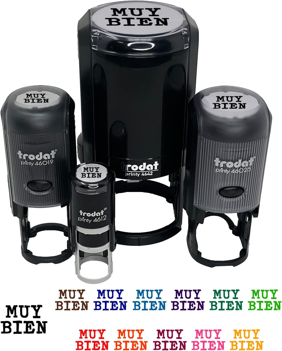 Muy Bien – Sello de tinta autoentintado con texto en español para ...