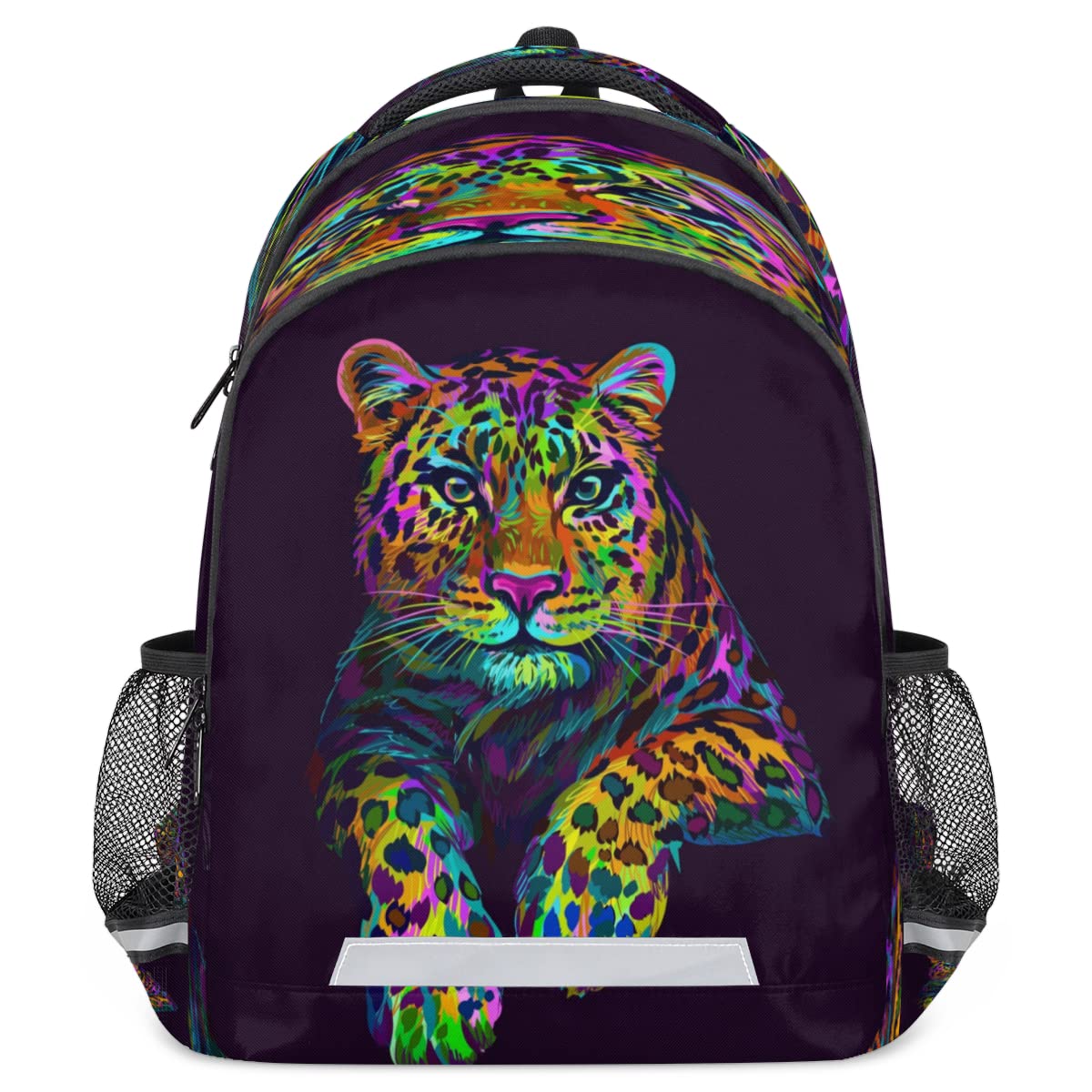 Abstract Leopard Lion School Backpack Kids Girls Boys Bookbag Casual ...