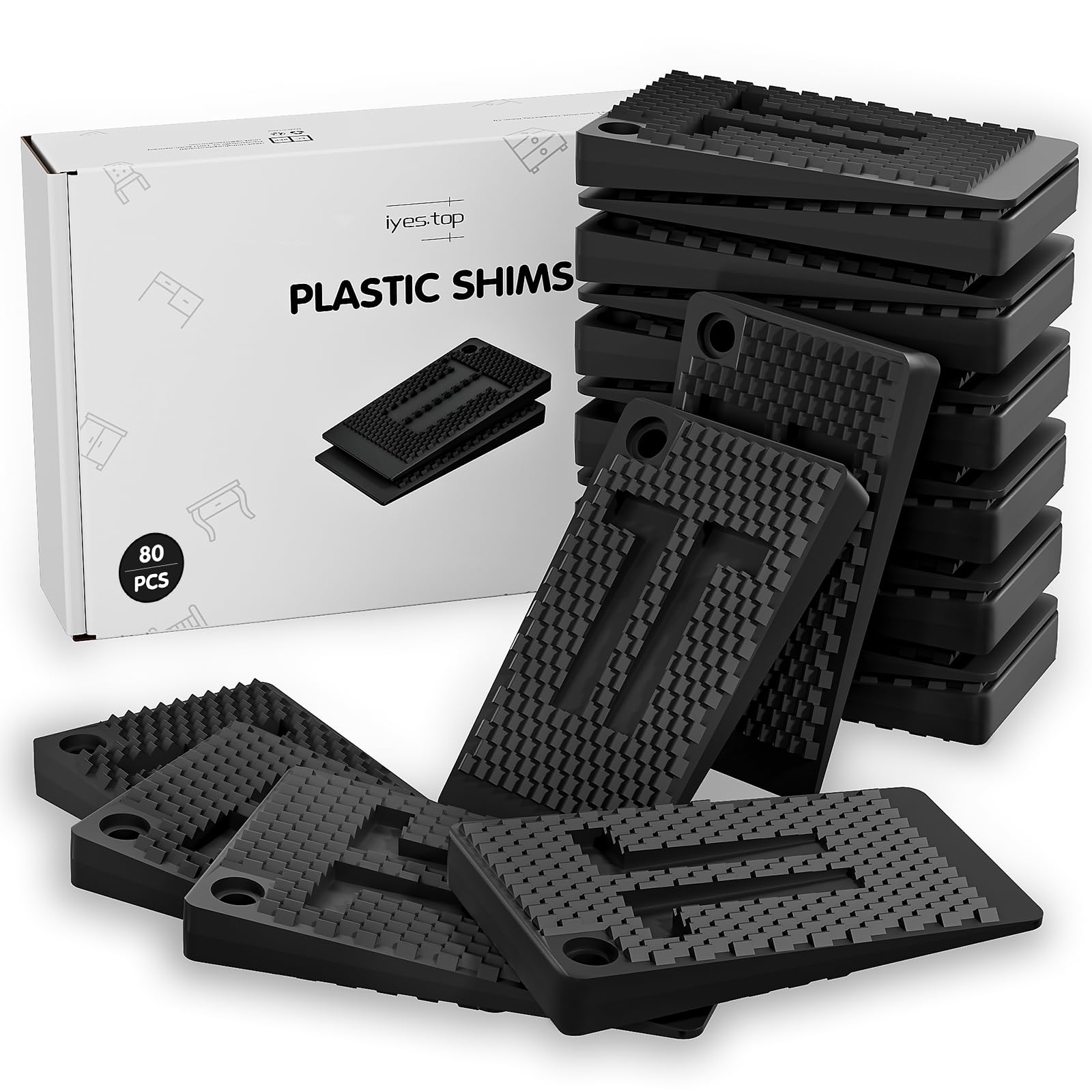 Snapklik.com : Plastic Shims For Leveling, Flexible Furniture Levelers ...