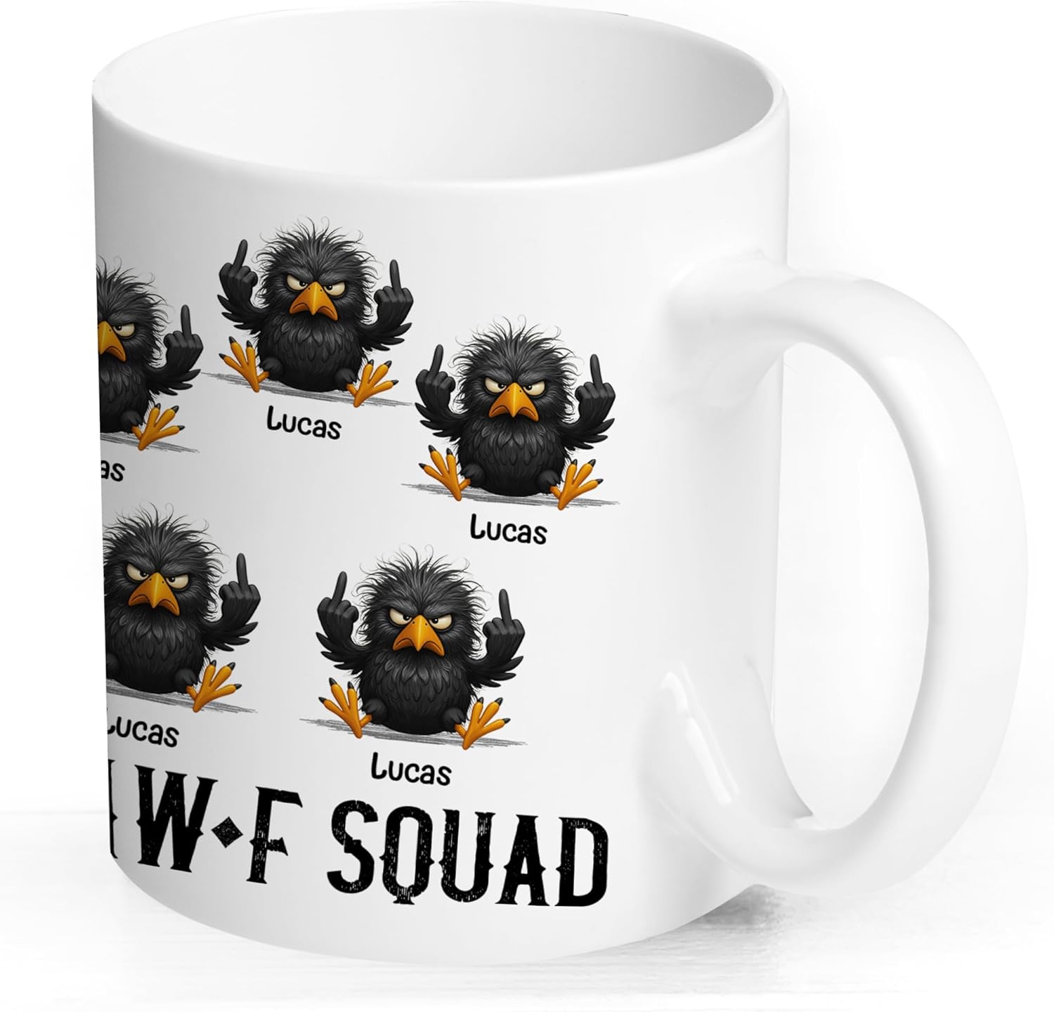 Amazon.com: Wrappiness Personalized CAW-F Squad Black Crow Mug - Funny ...