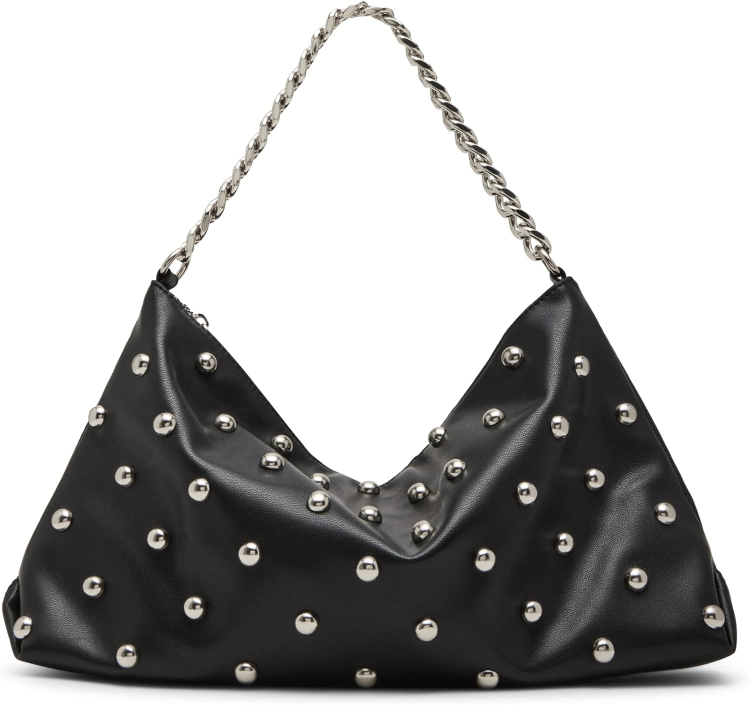 Steve Madden Randyy Soft Shoulder Bag with Dome Studs, Black: Handbags ...