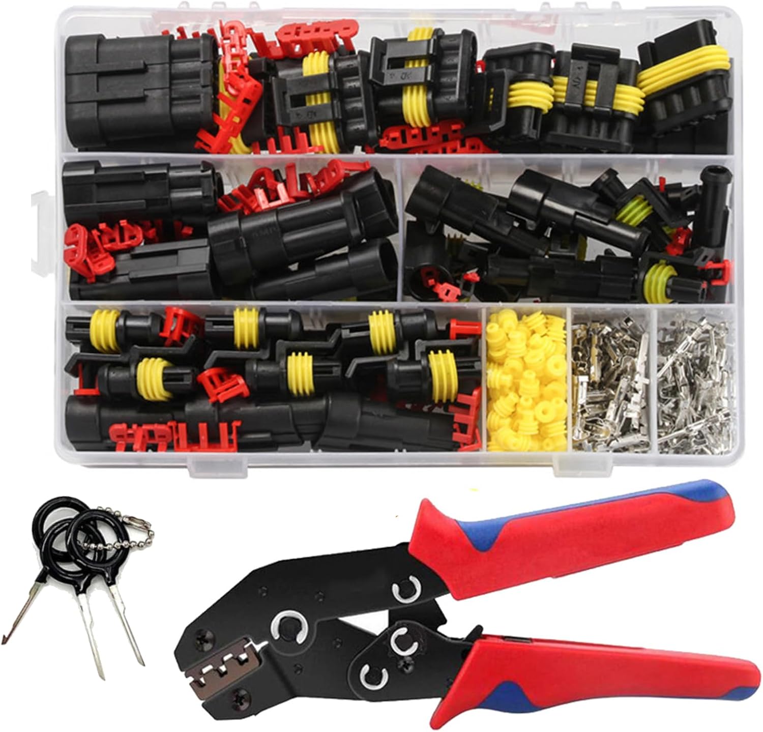 AONNOUS 352PCS Automotive Electrical Connectors & Crimper Kit;Weather ...