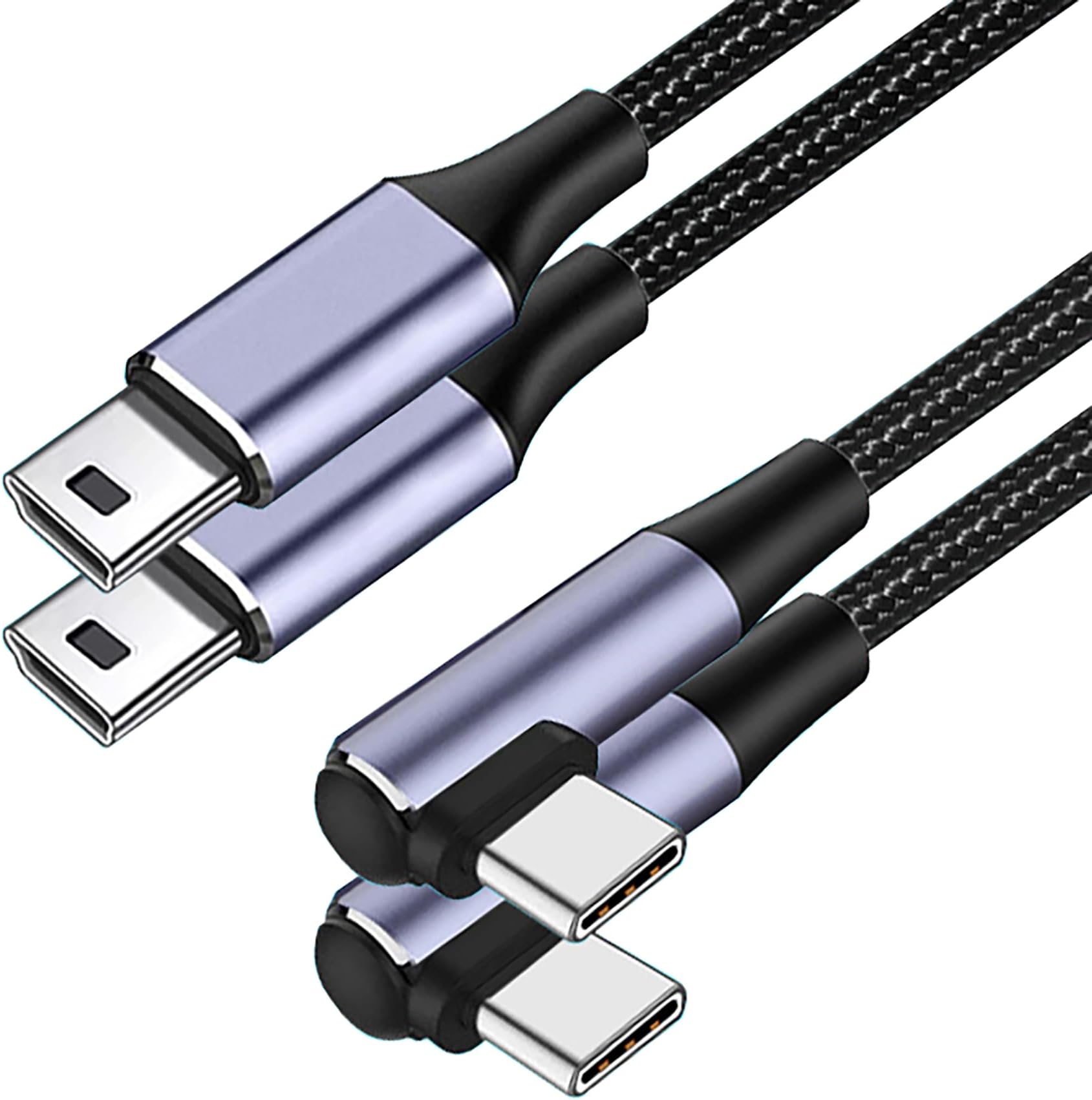 tunghey 2Pack Right Angle Mini USB to Type C Cable, USB C to Mini USB ...