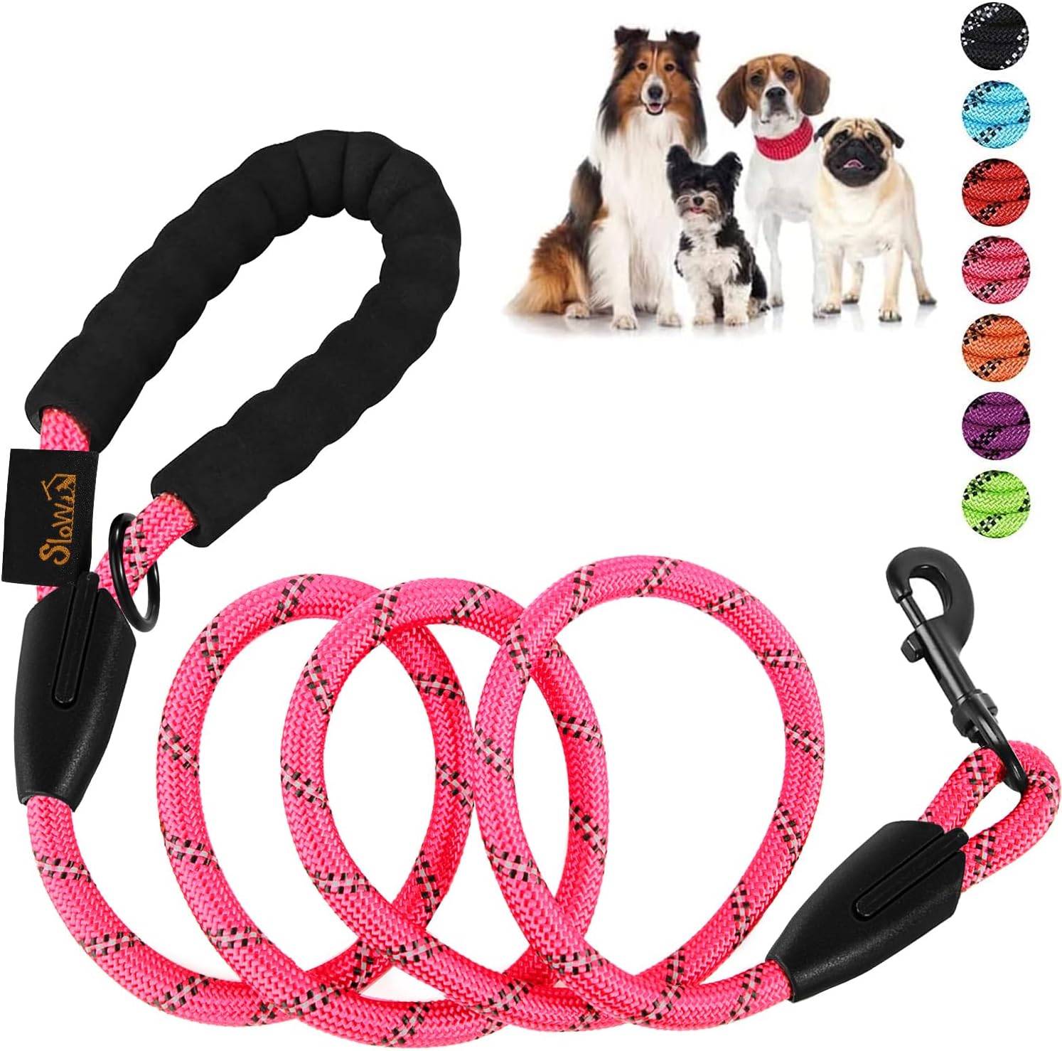 SlowTon Correa para Perro, 1.5m Grande Mediano Pequeño Correas de ...