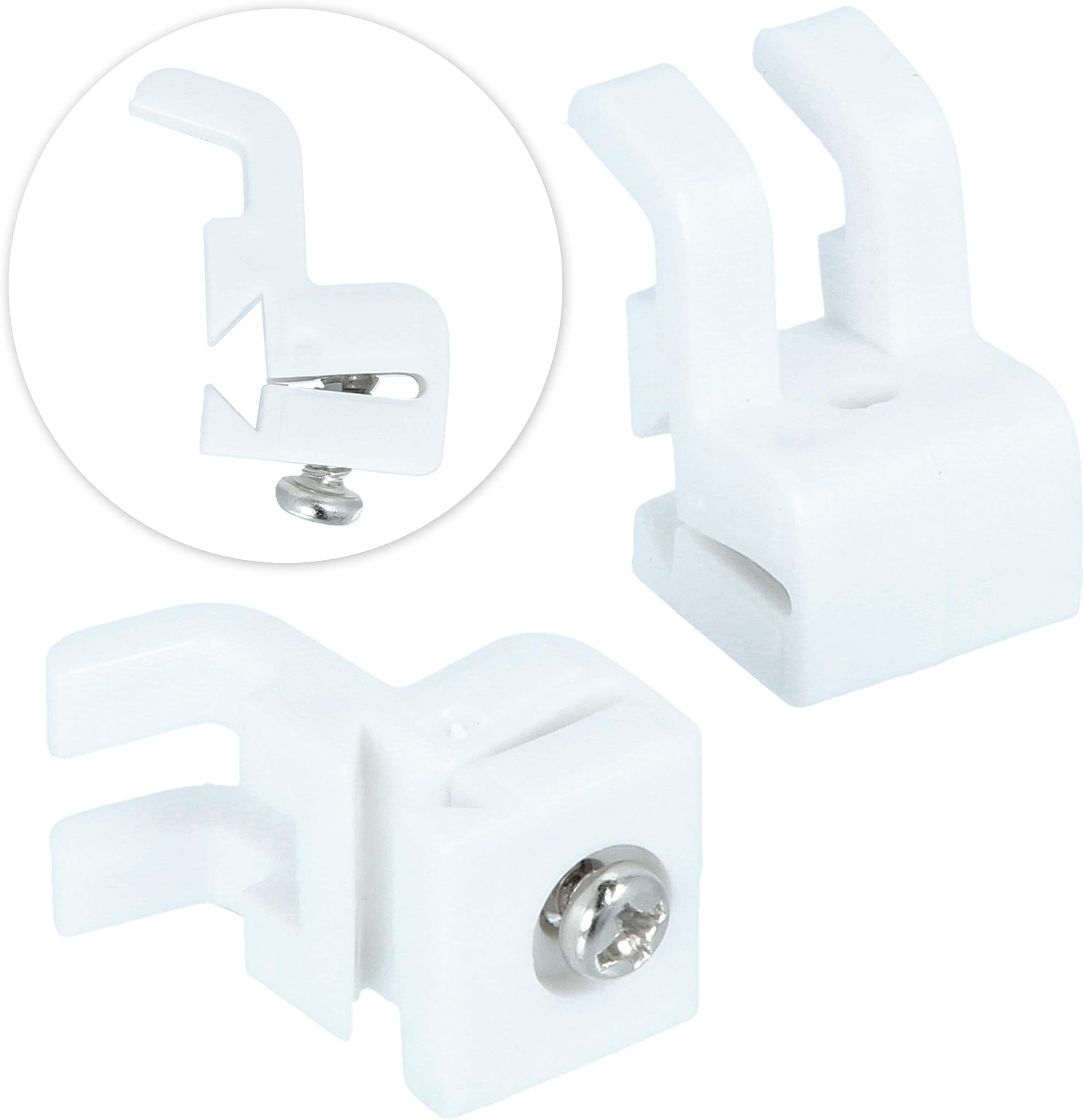 Pair of White End Stops For Curtain Tracks : Amazon.co.uk: DIY & Tools