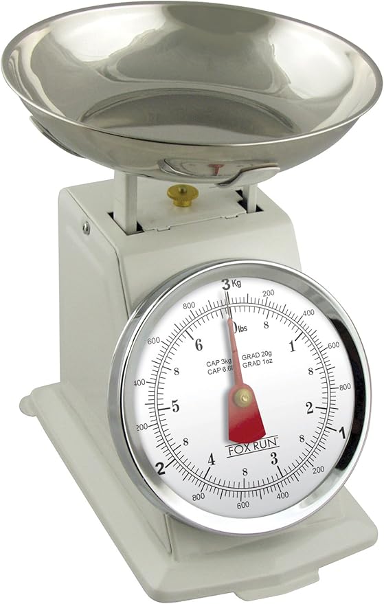 Amazon.com: Fox Run Brands Metal Kitchen Scale, White: Mechanical ...