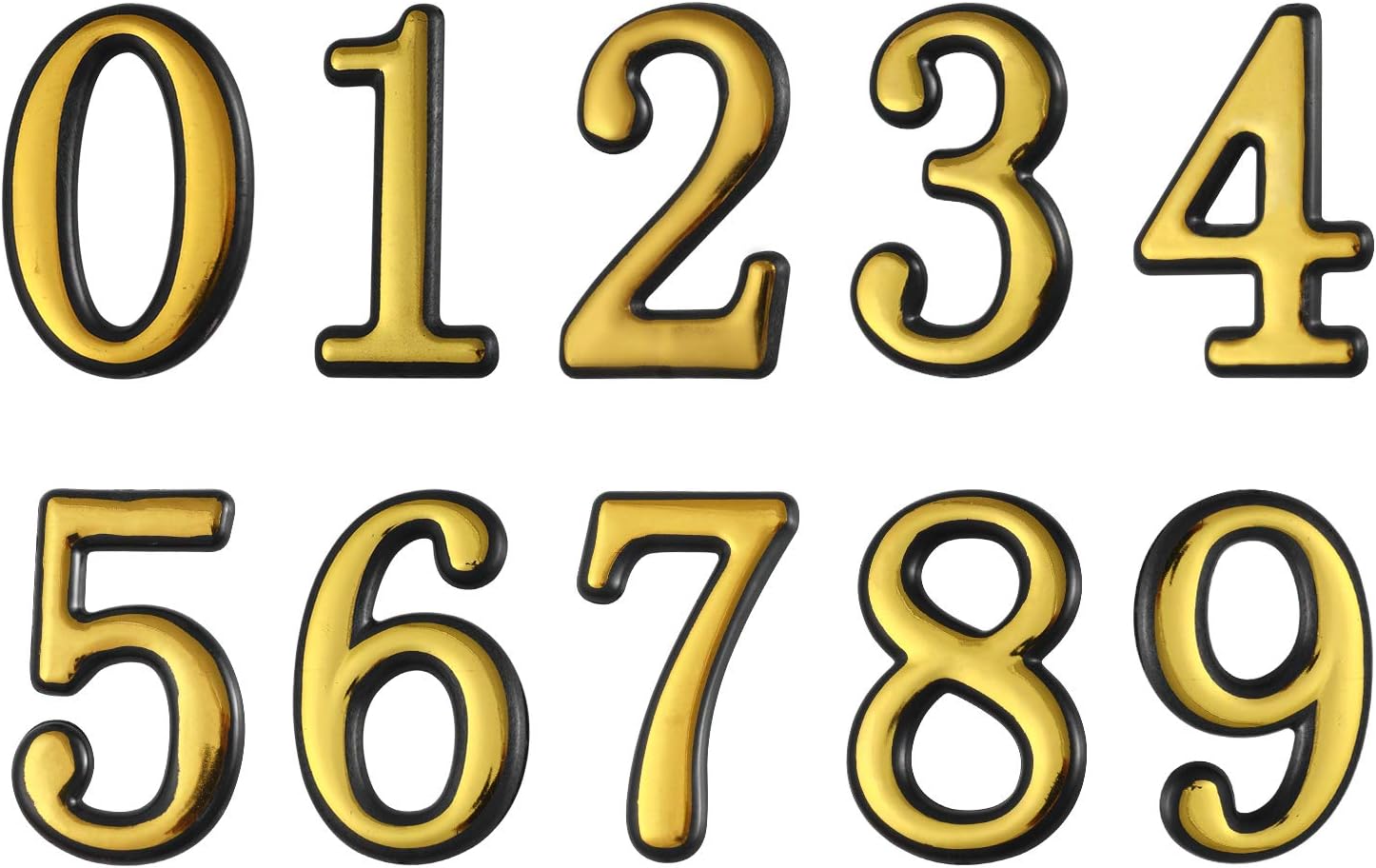 Amazon.com: 4 Inch Modern House Number, Gold Self Adhesive House ...