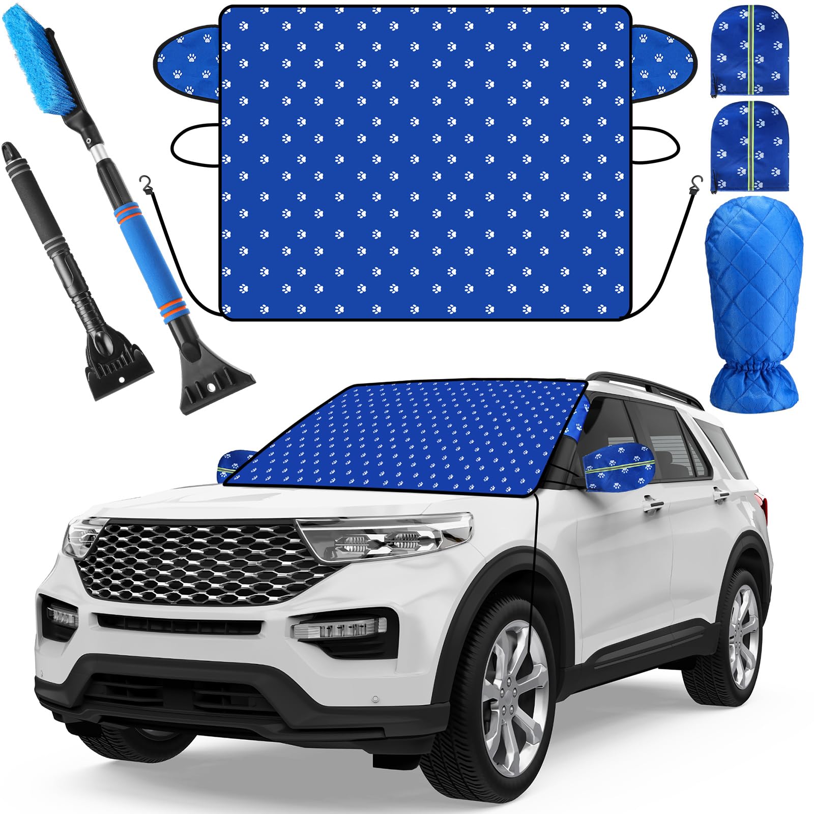 Amazon.com: Tallew 5 Pcs Windshield Cover for Ice Kit Winter Windshield ...
