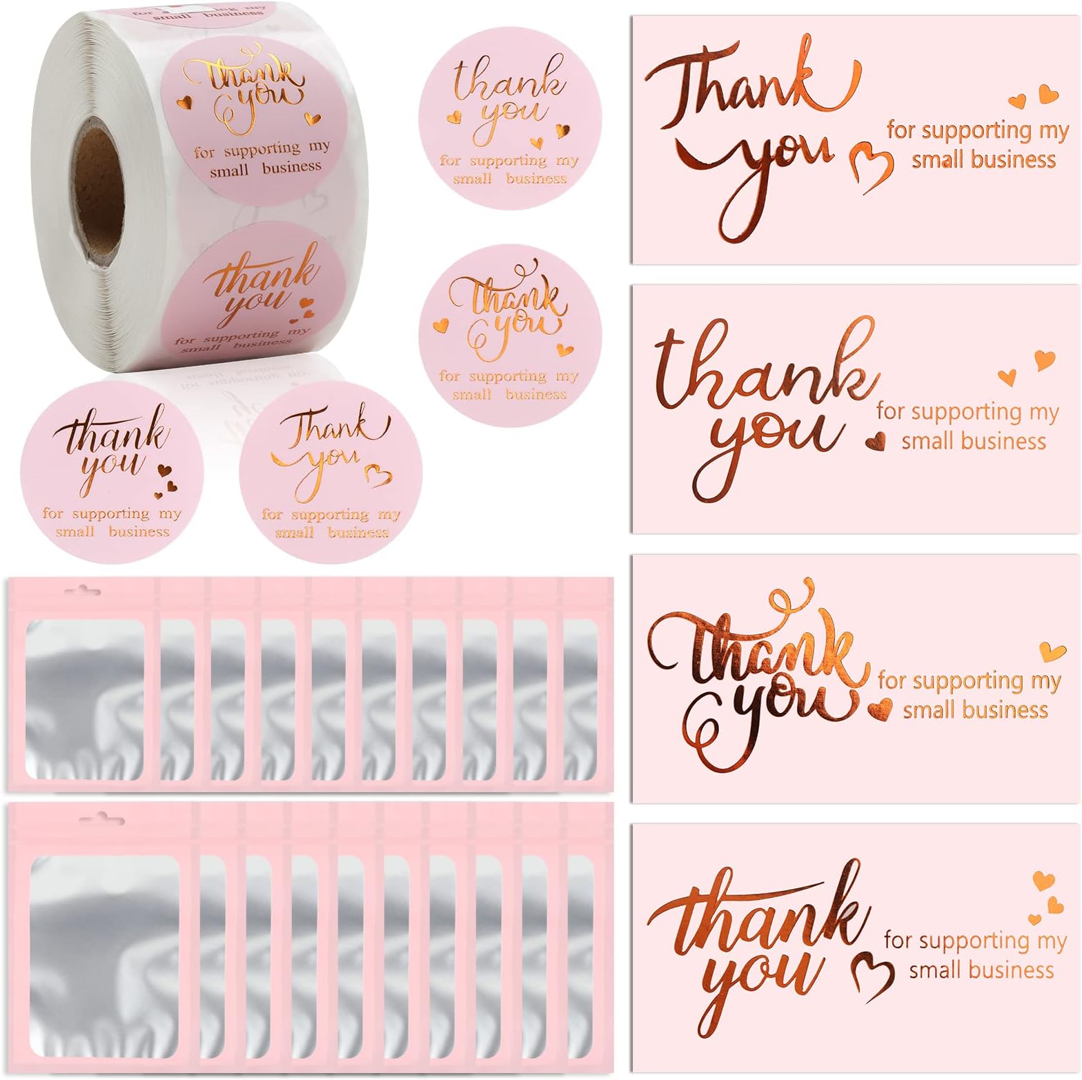 620 Pieces Thank You Cards and Stickers Set Thank You Cards Small ...