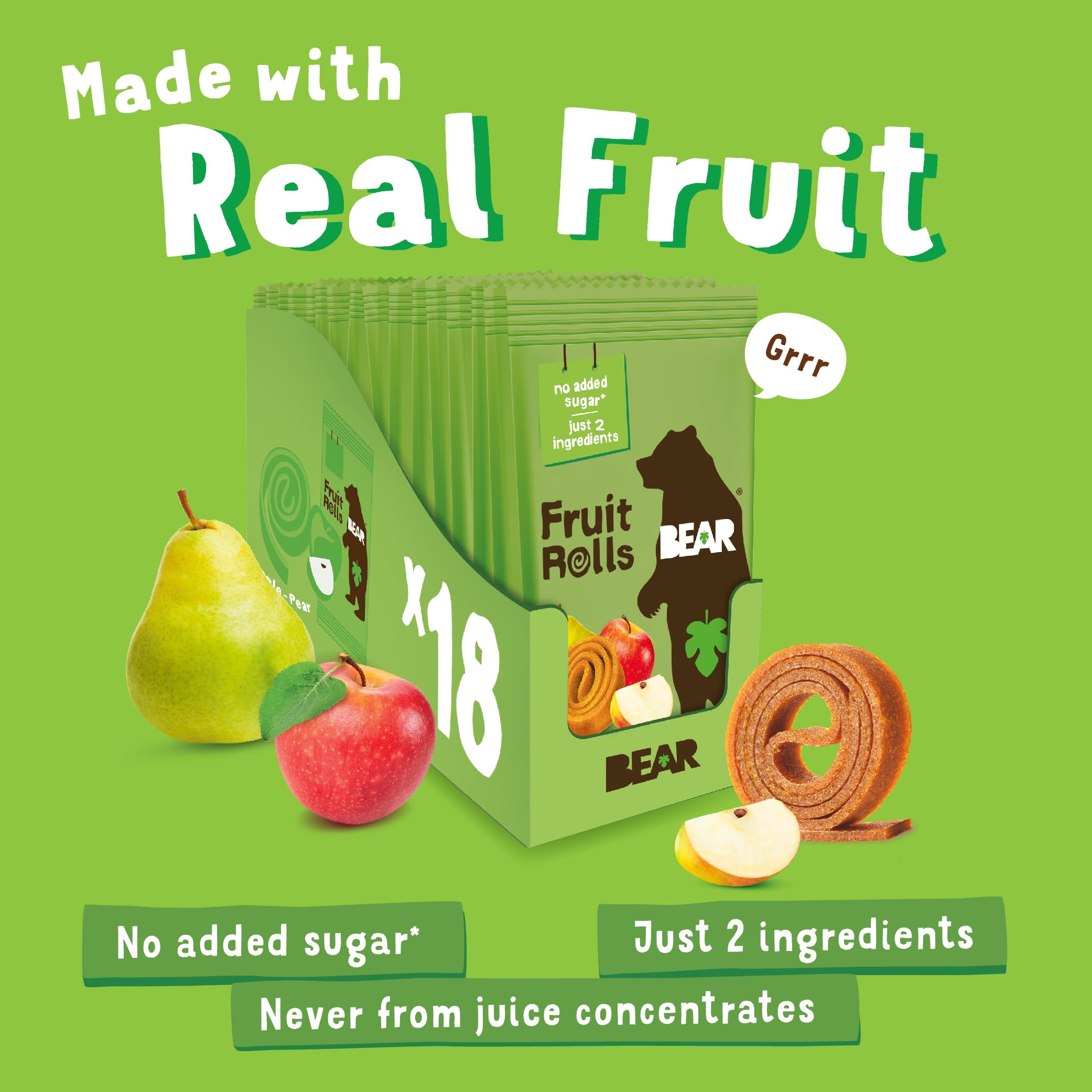 Snapklik.com : BEAR Real Fruit Snack Rolls - Gluten Free, Vegan, And ...