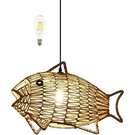 JCPYIUL Vintage Chandelier Adjustable Tropical Coconut Tree Rustic ...