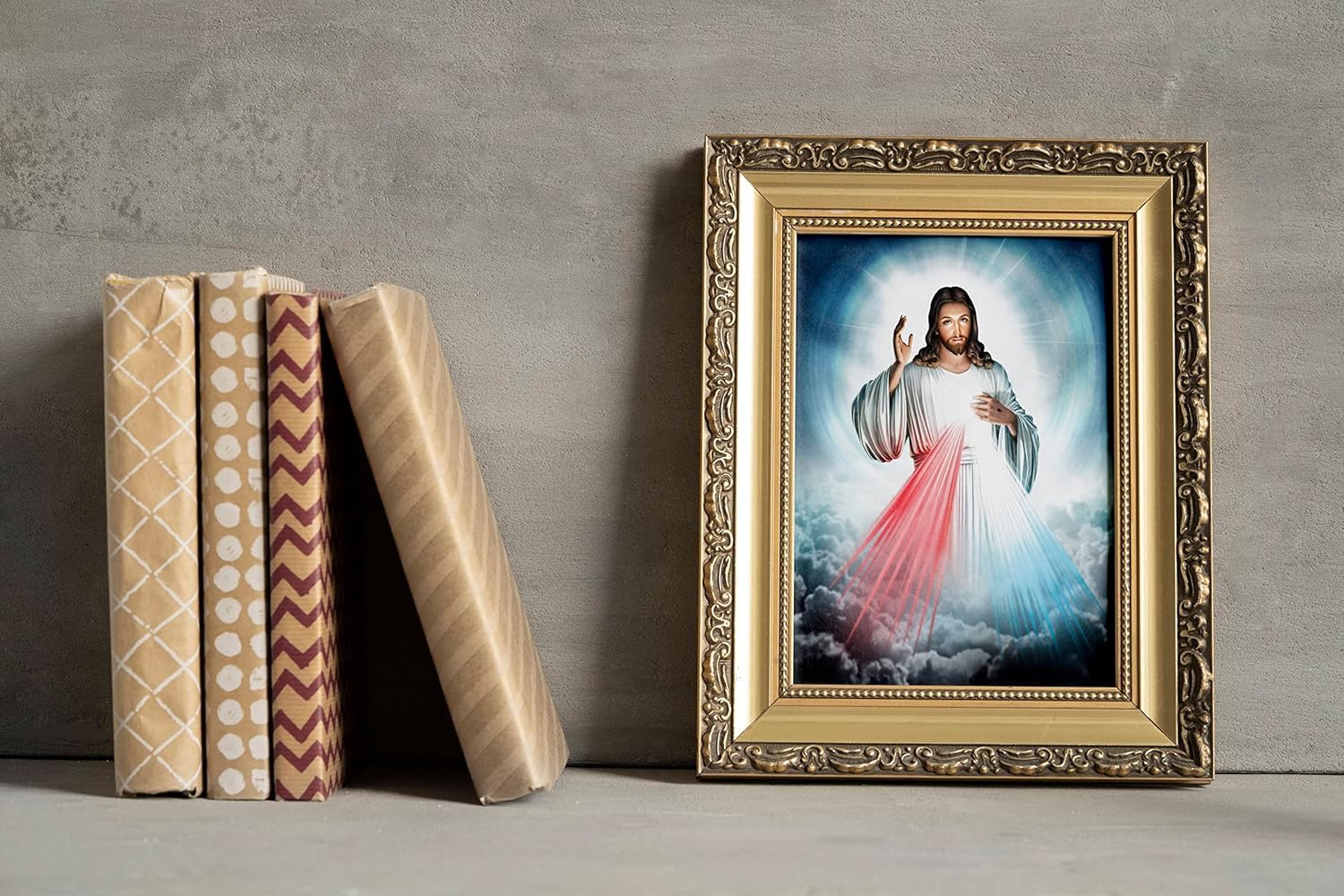 Jesus Wall Art In The Clouds Shining Light Painting – Jesus Christ Wall ...
