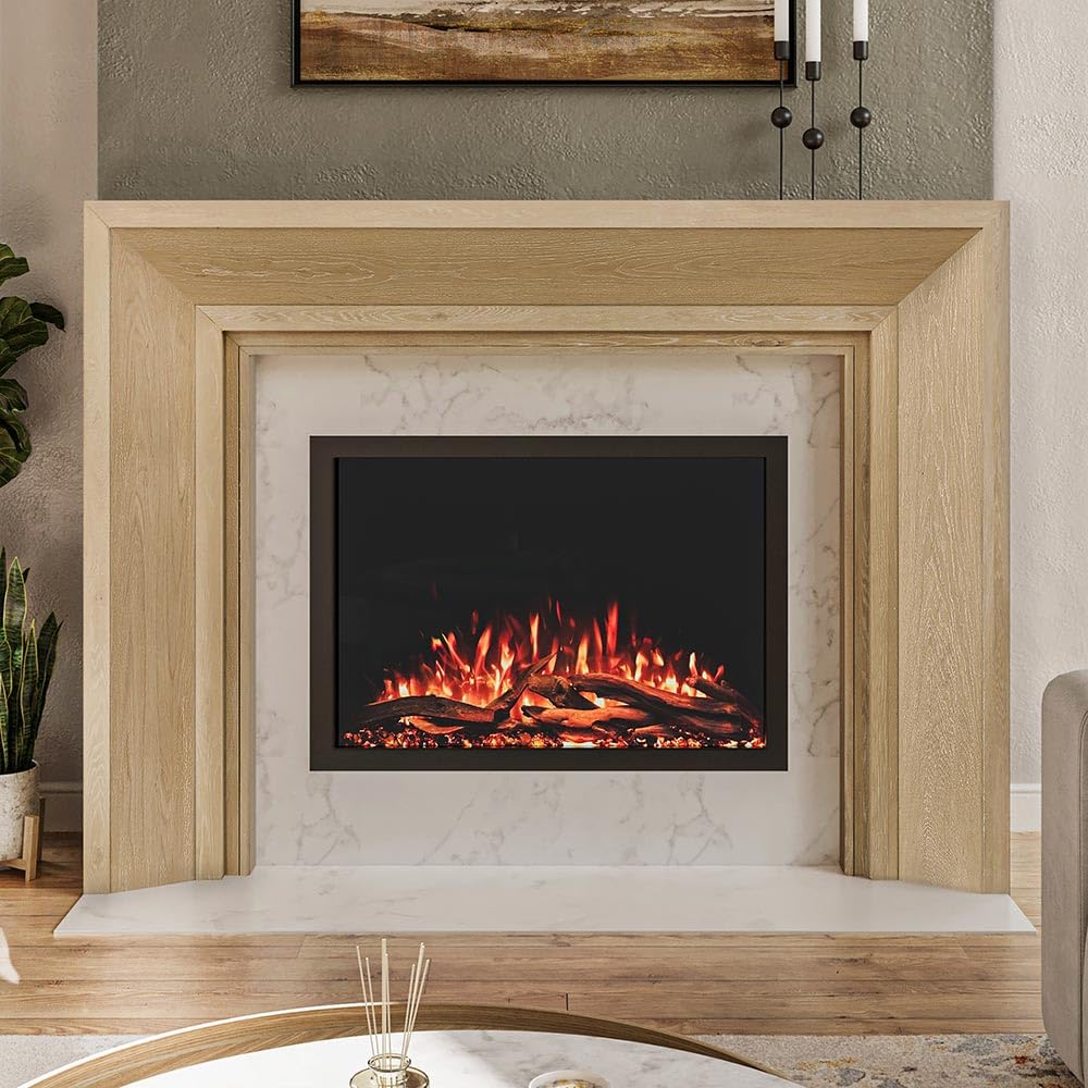 Amazon.com: Modern Ember Everly Wood Fireplace Mantel Surround Kit in ...