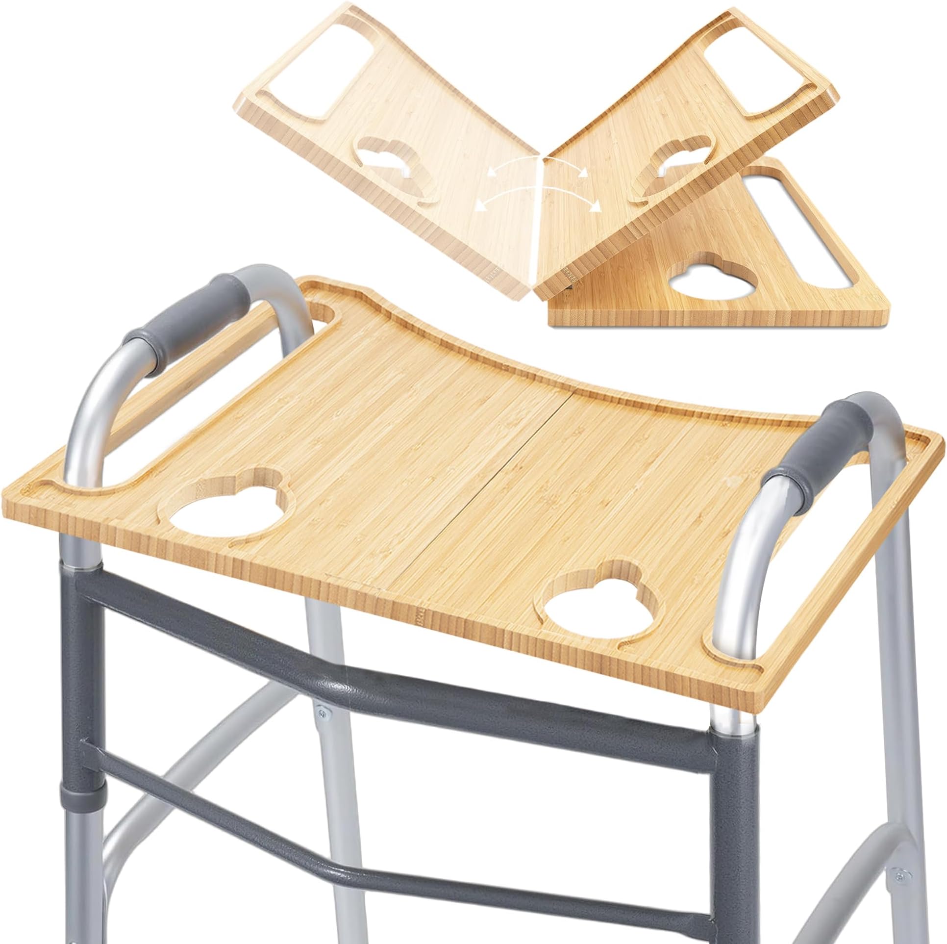 Amazon.com: Walker Tray for Seniors w/Cup Holder - Raised Edges ...