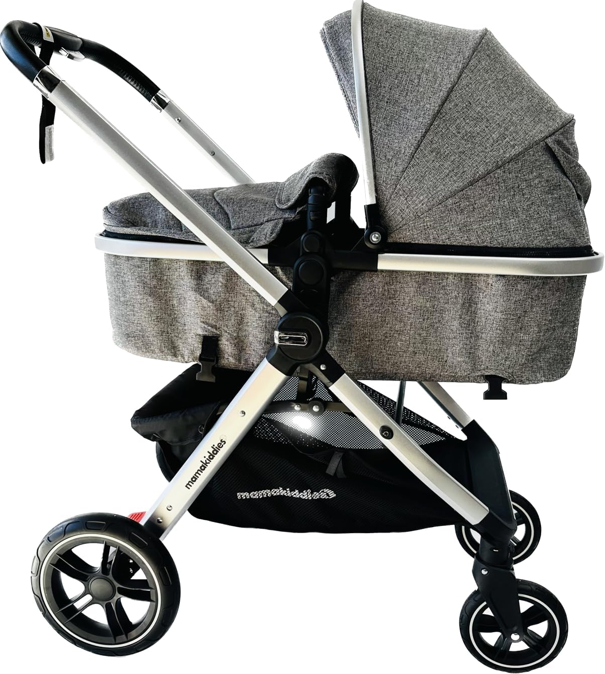 Mama kiddies Pacto City Grey Convertible 2in1 Aluminium Alloy Pram ...