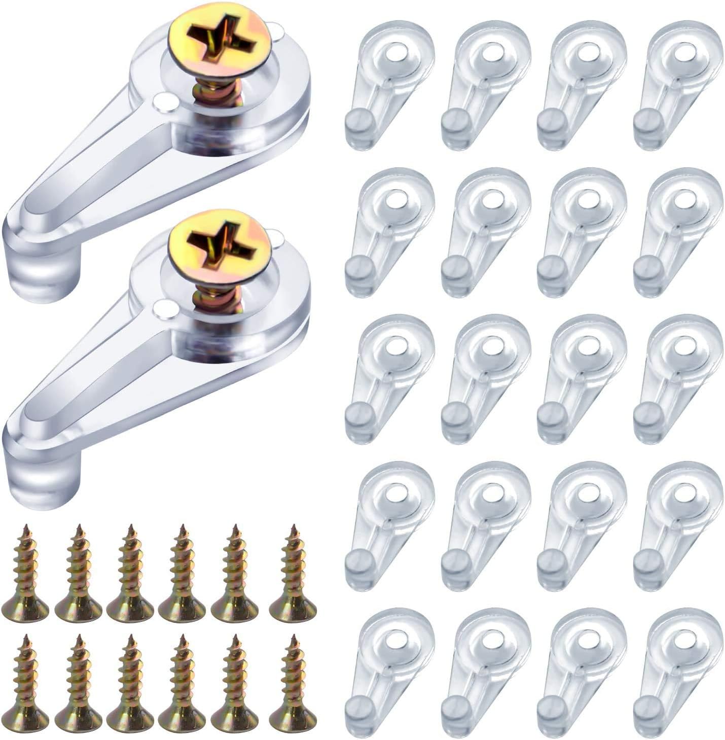 50 Sets of Plastic Glass Retainer Clips Clear Mirror Holders Glass ...