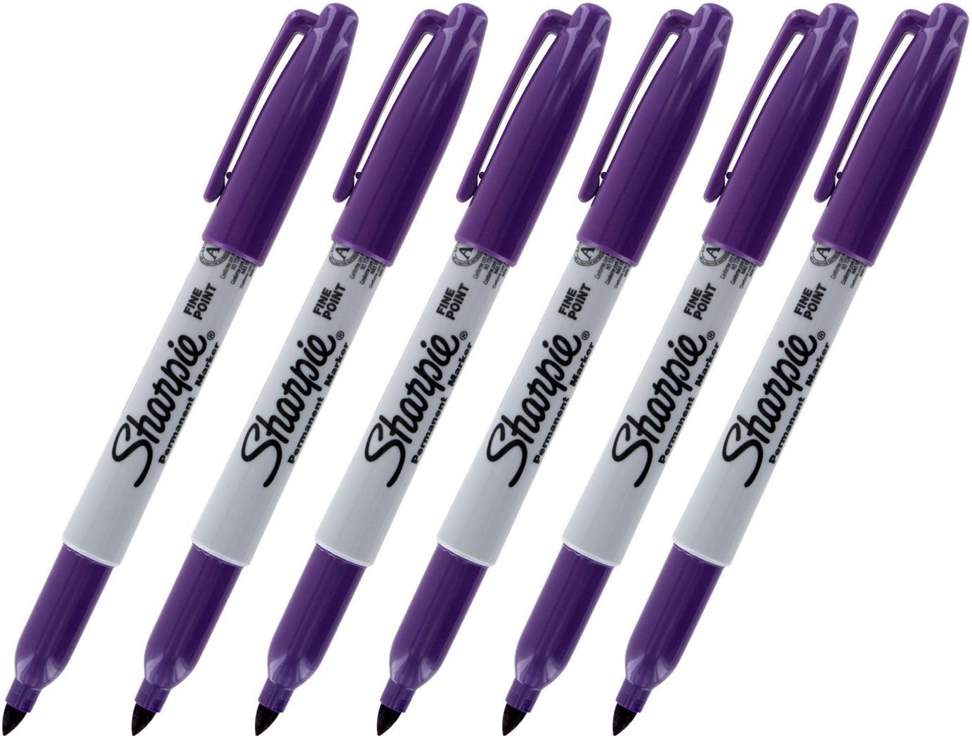 Amazon.com : Sharpie Permanent Marker, Fine Point, Purple, Pack of 6 ...