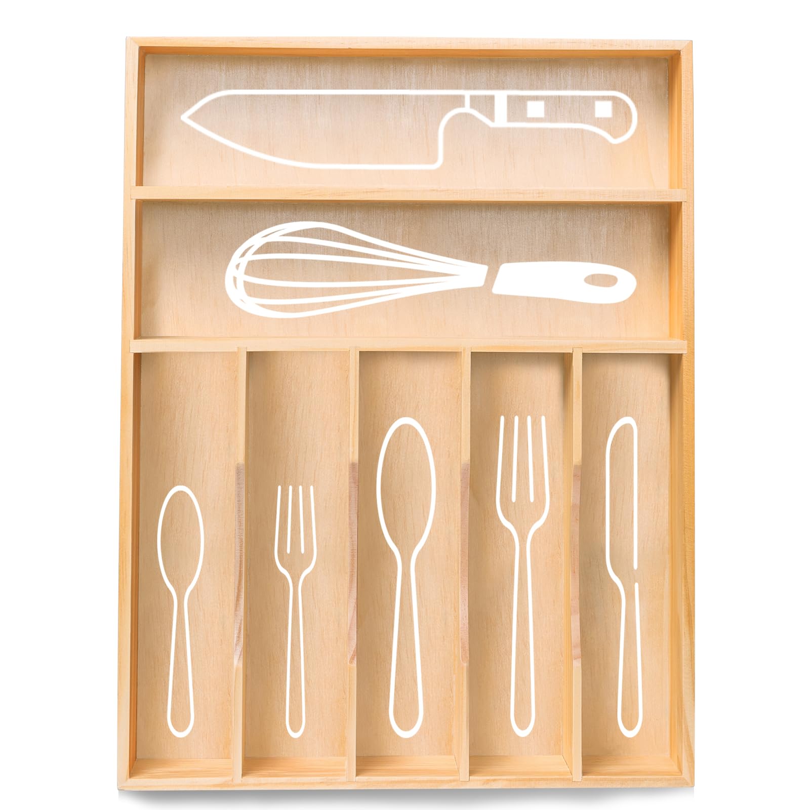 Amazon.com - Silverware Organizer, Kitchen Drawer Organizer 13"× 17 ...