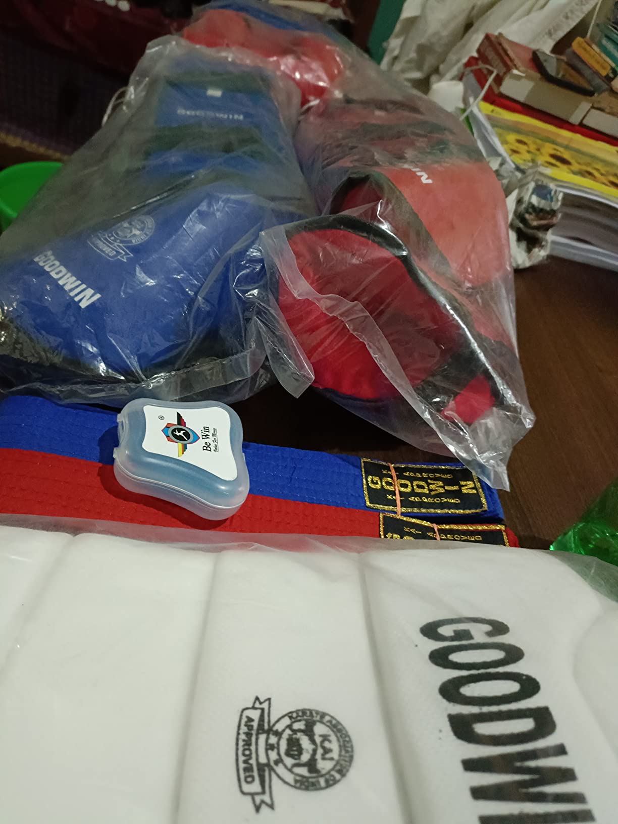 KIO Approved Martial Arts Karate Safety Kit Pack of Head Guard, Chest ...