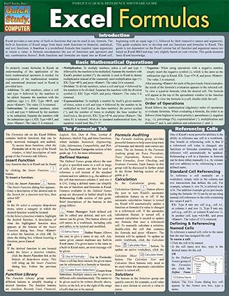 Amazon.com: Excel Formulas QuickStudy Laminated Study Guide (QuickStudy Computer): 0654614021694 ...