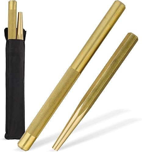 ABN Brass Punch Set - 2 Piece Brass Drift Pin Punch Set - Mechanic’s ...