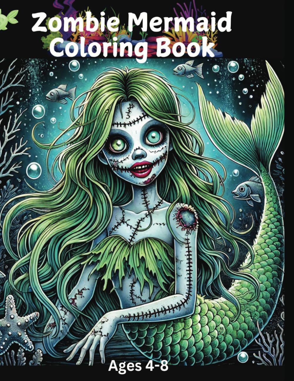 Amazon.com: Zombie Mermaid Coloring Book: Spooky & Cute Fun for Kids ...