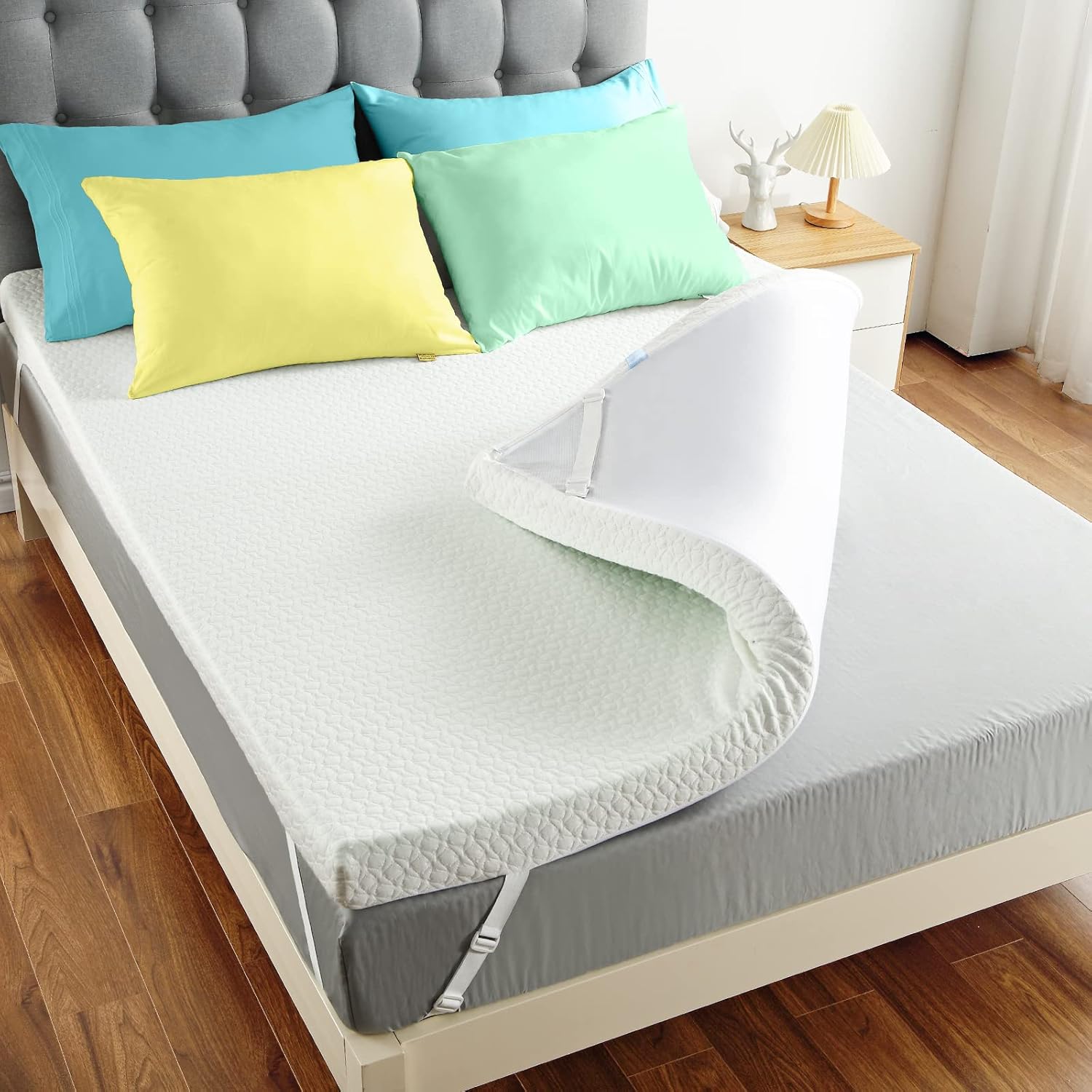 Amazon.com: Mattress Topper King, Medium Firm Memory Foam Mattress ...