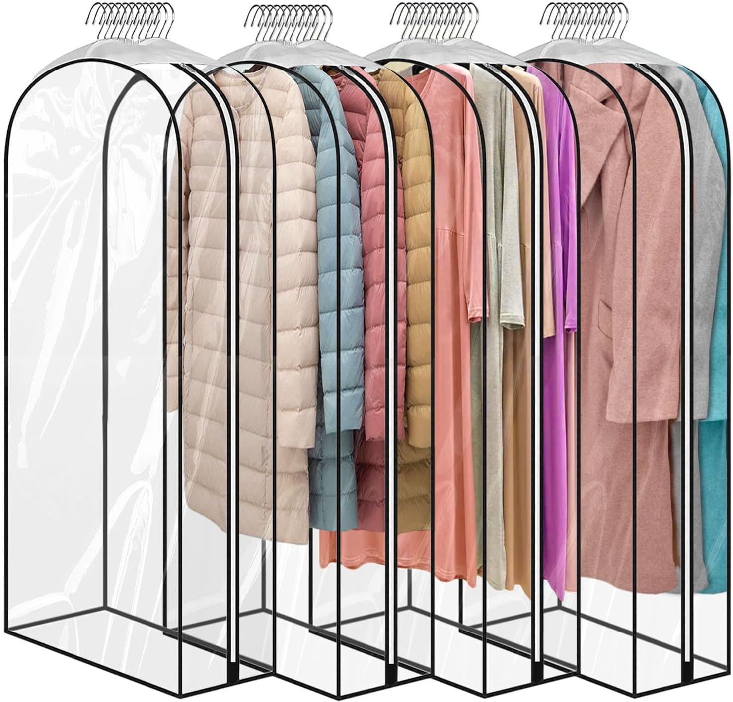 Amazon.com: ANBOO 60" Long Garment Bags for Hanging Clothes, 10 ...