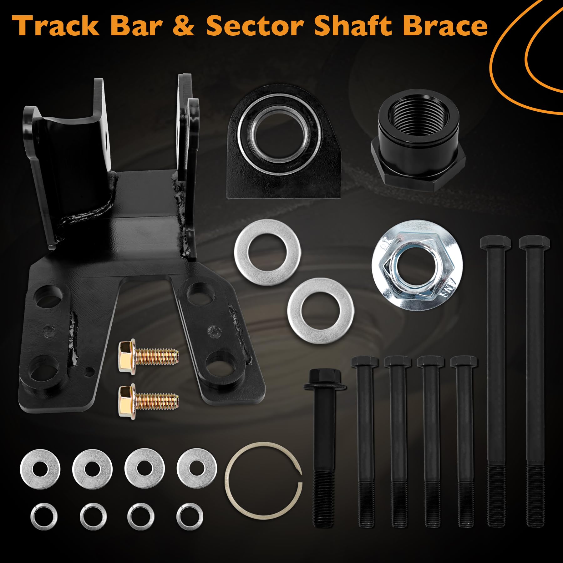 Snapklik.com : Front Track Bar & Sector Shaft Brace Kit Compatible