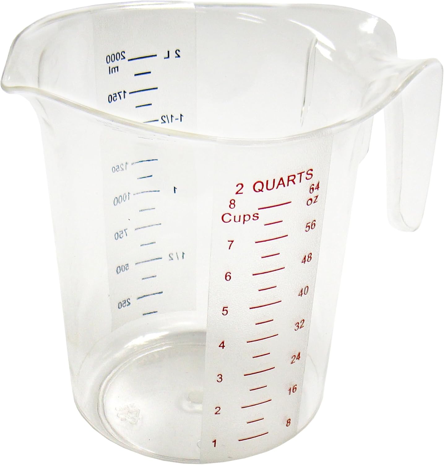 Winco PMCP-200 Verre à mesurer, polycarbonate, 2 litres, transparent ...