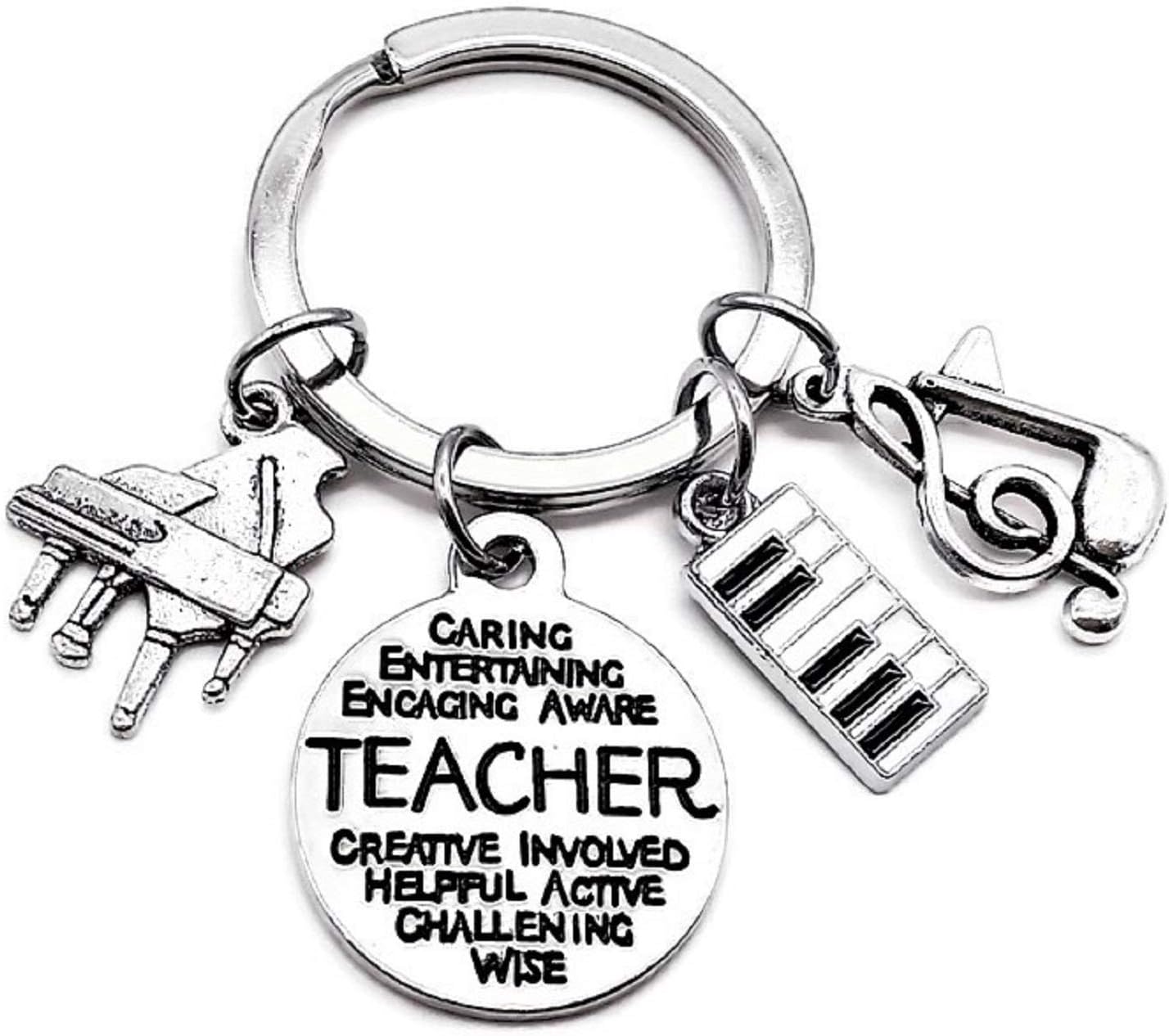Amazon.com: Piano Teacher Keychain, Piano Keychain, Music Keychain ...