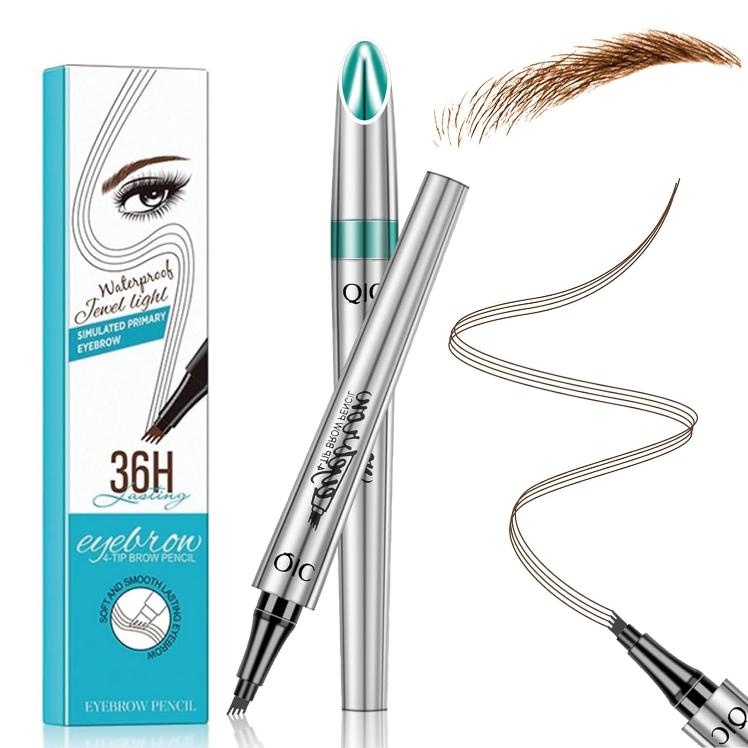 Amazon.com : GMBIO Magic Eyebrow Pencil 4 Tipped Precise Brow Pen ...