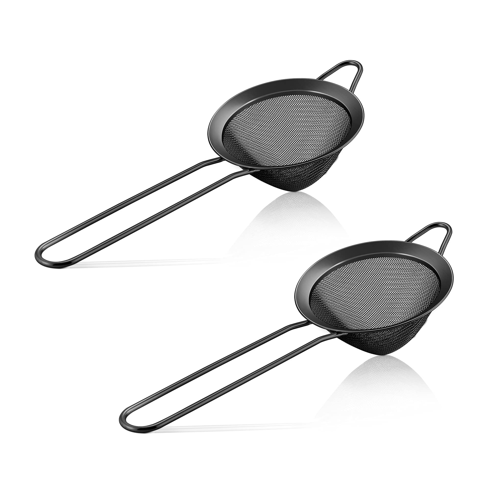 Amazon.com: Black Small Strainer Set of 2, E-far 3.3 Inches Stainless ...