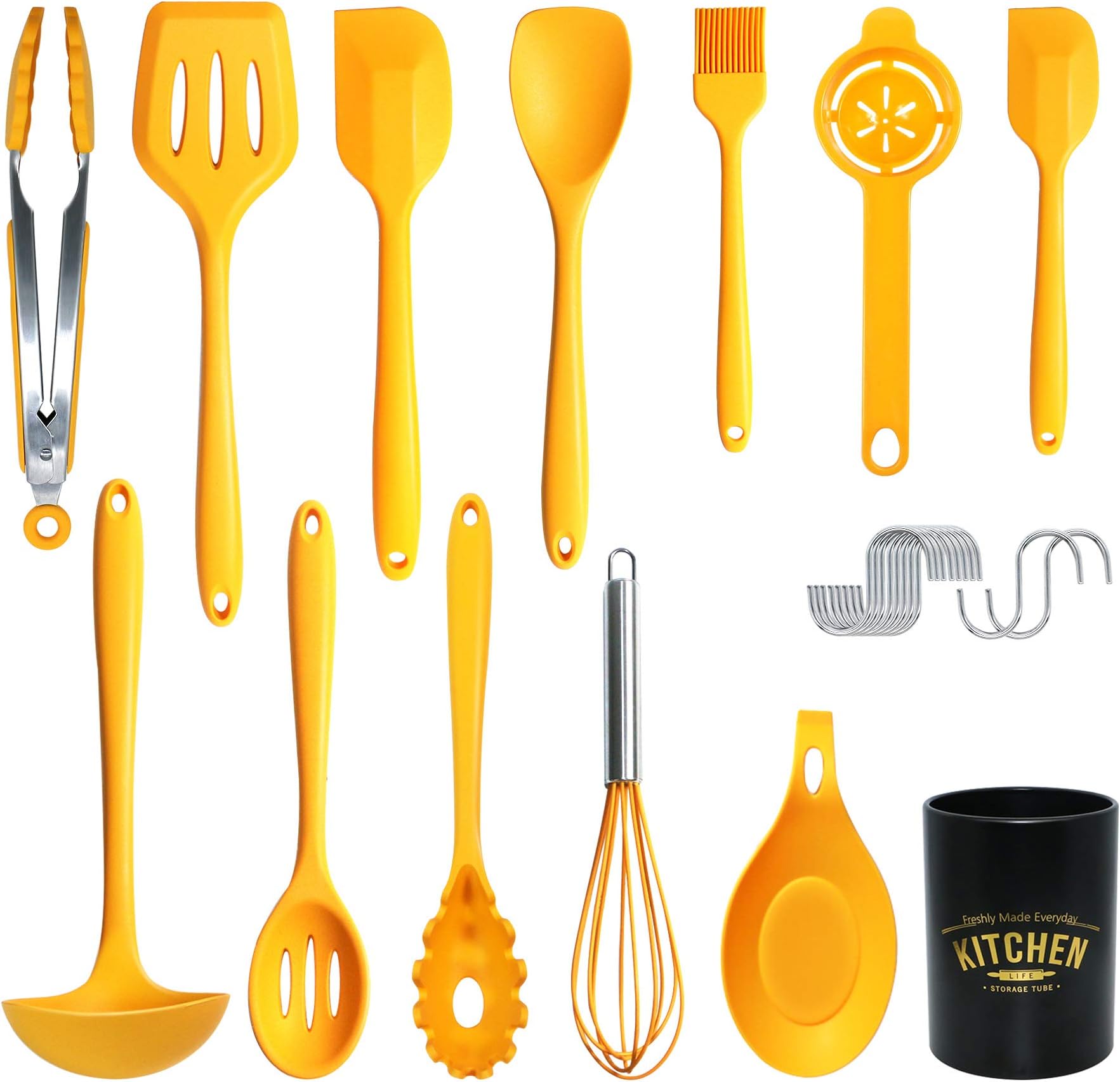 Kitchen Utensils Set, 13 pcs Heat Resistant Kitchen Silicone Set ...